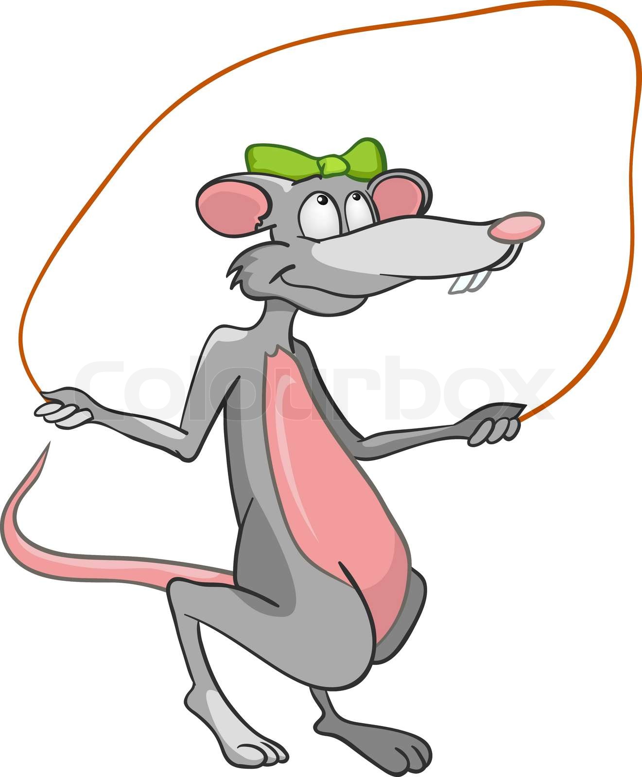 Cartoon Character Maus auf weißem Hintergrund | Stock-Vektor | Colourbox