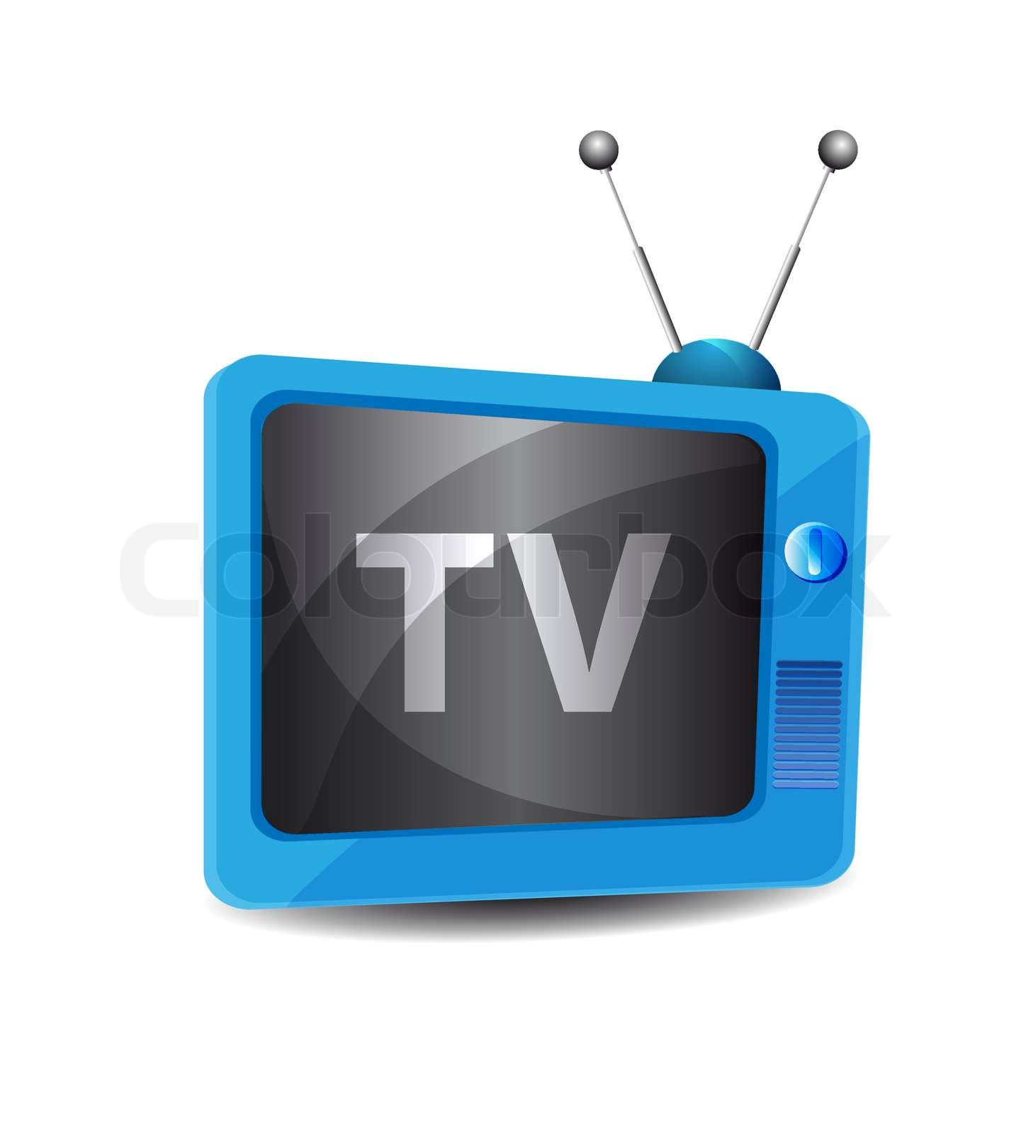 Cute retro tv vector | Stock vector | Colourbox