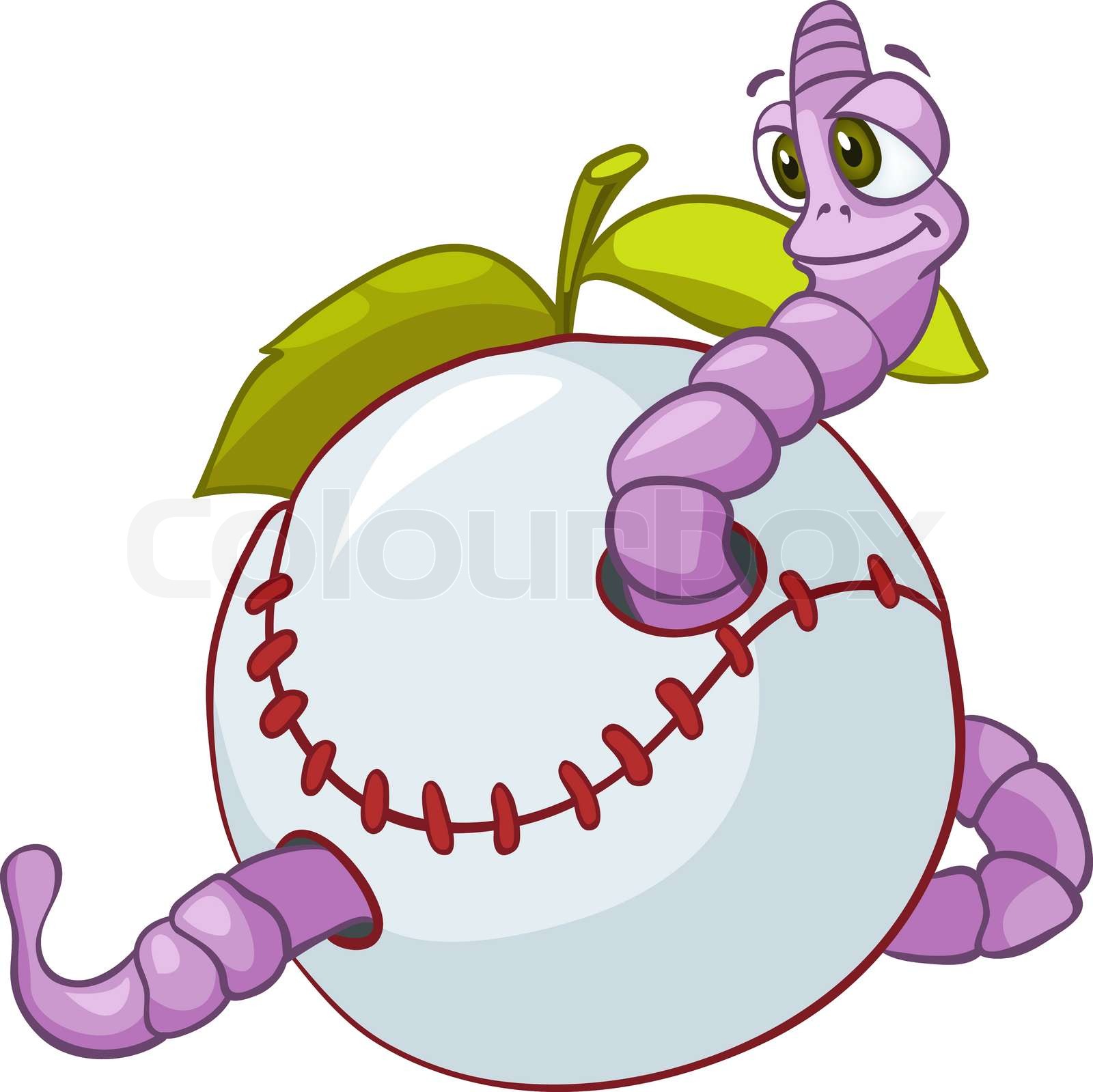 Cartoon Character Worm Isolated on White Background | Stock vector ...