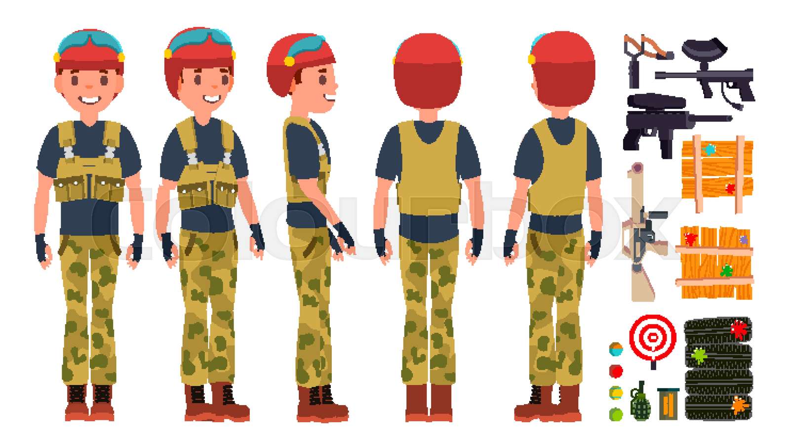 Paintball Cartoon Splat