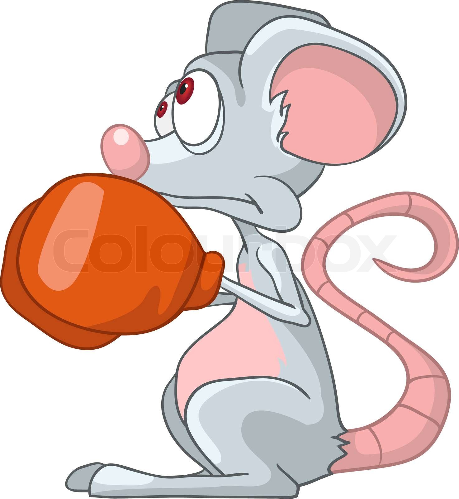 Cartoon Character Mouse Boxer Isolated on White Background | Stock ...
