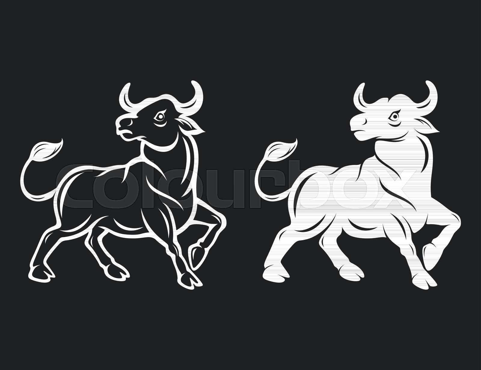 Bull icon design template | Stock vector | Colourbox