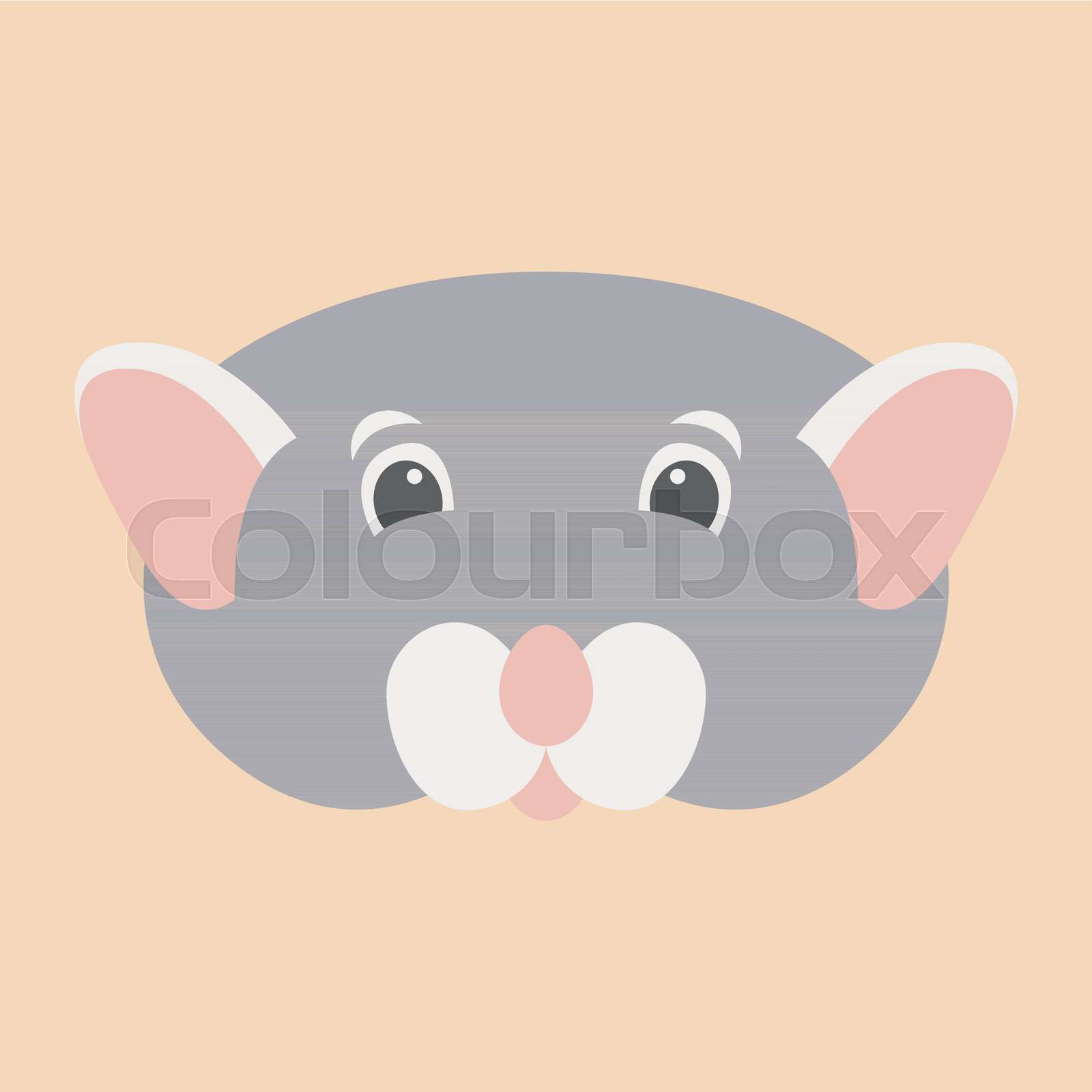 mouse face head | Stock vector | Colourbox