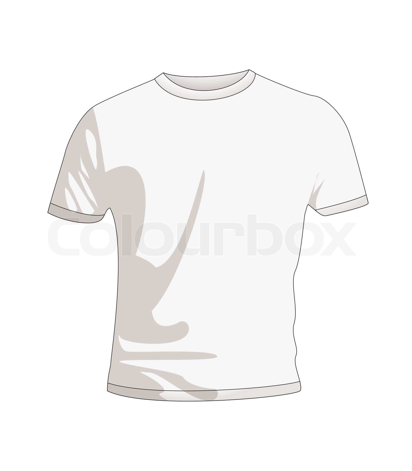 Plain white t shirt for man or boy with room for text | Stock vector ...