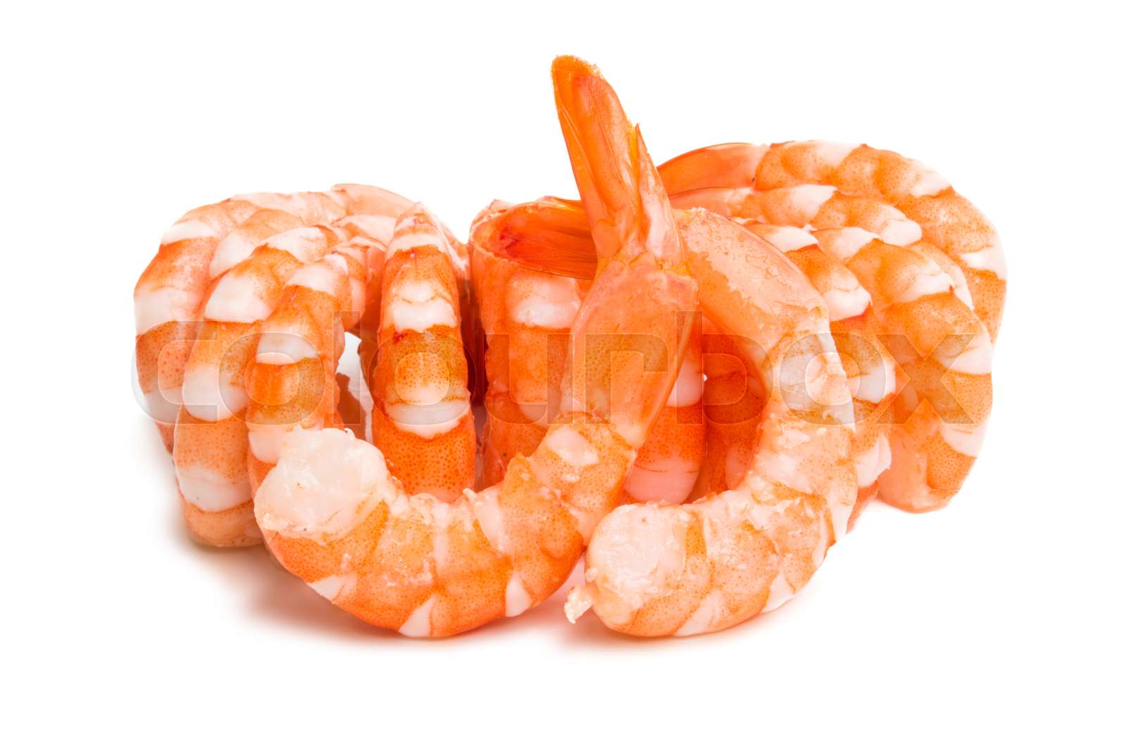 Boiled Shrimp Isolated Stock Image Colourbox