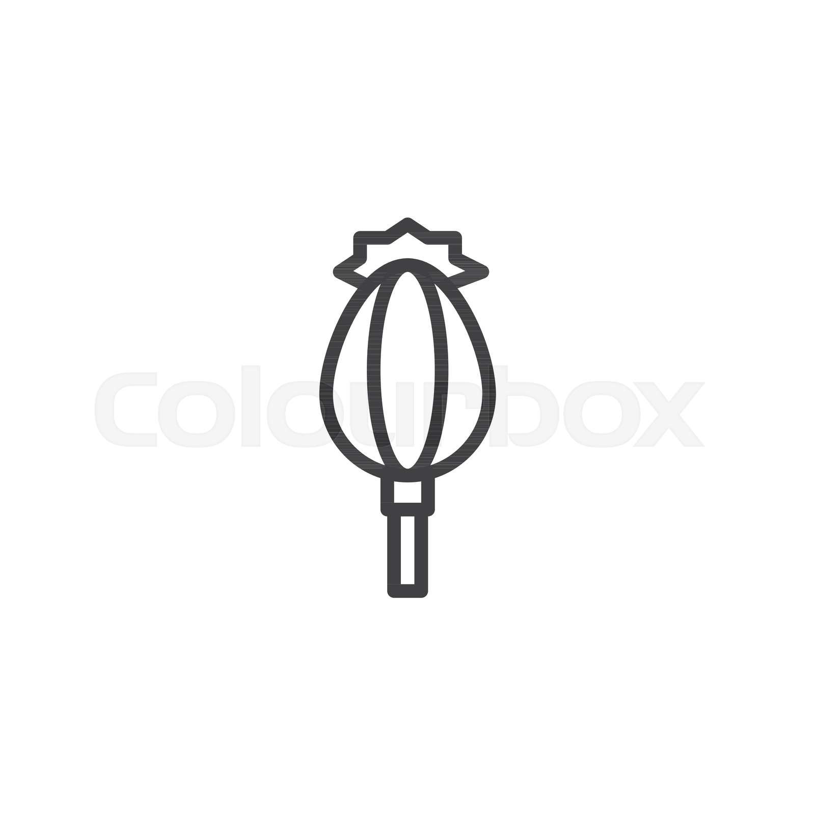 Opium flower outline icon | Stock vector | Colourbox