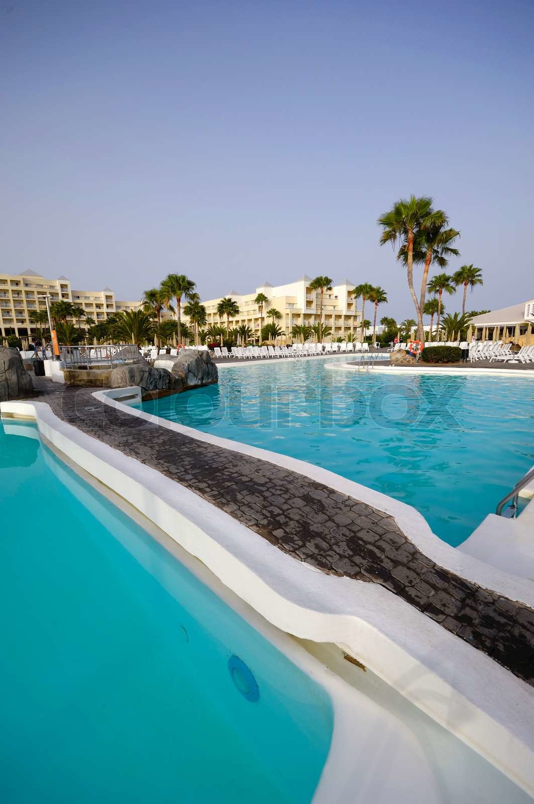 Very nice swimming pool at a hotel resort | Stock image | Colourbox
