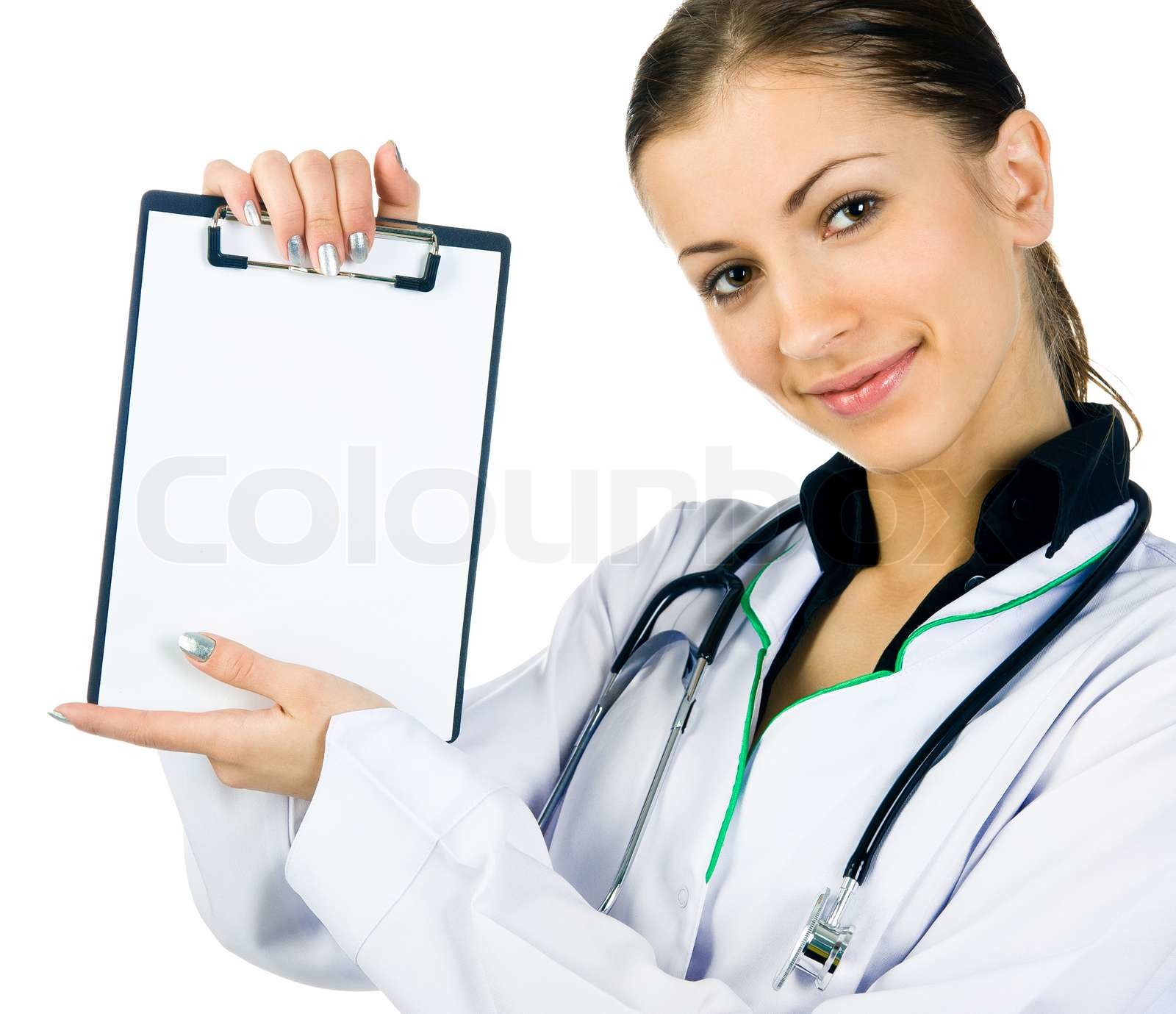 doctor showing clipboard with copy space for text or design | Stock ...