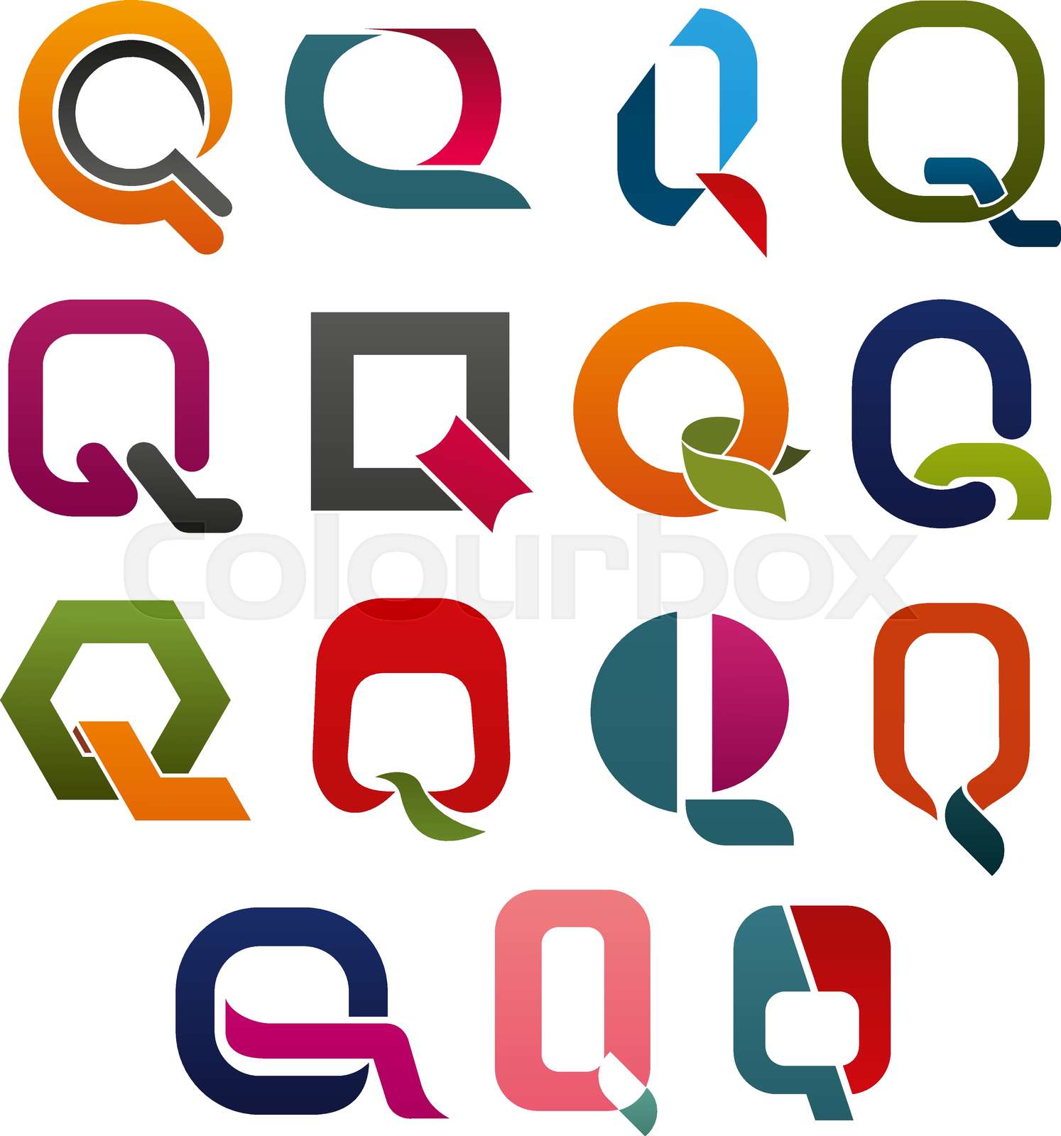 Letter Q icon for business identity alphabet font | Stock vector ...