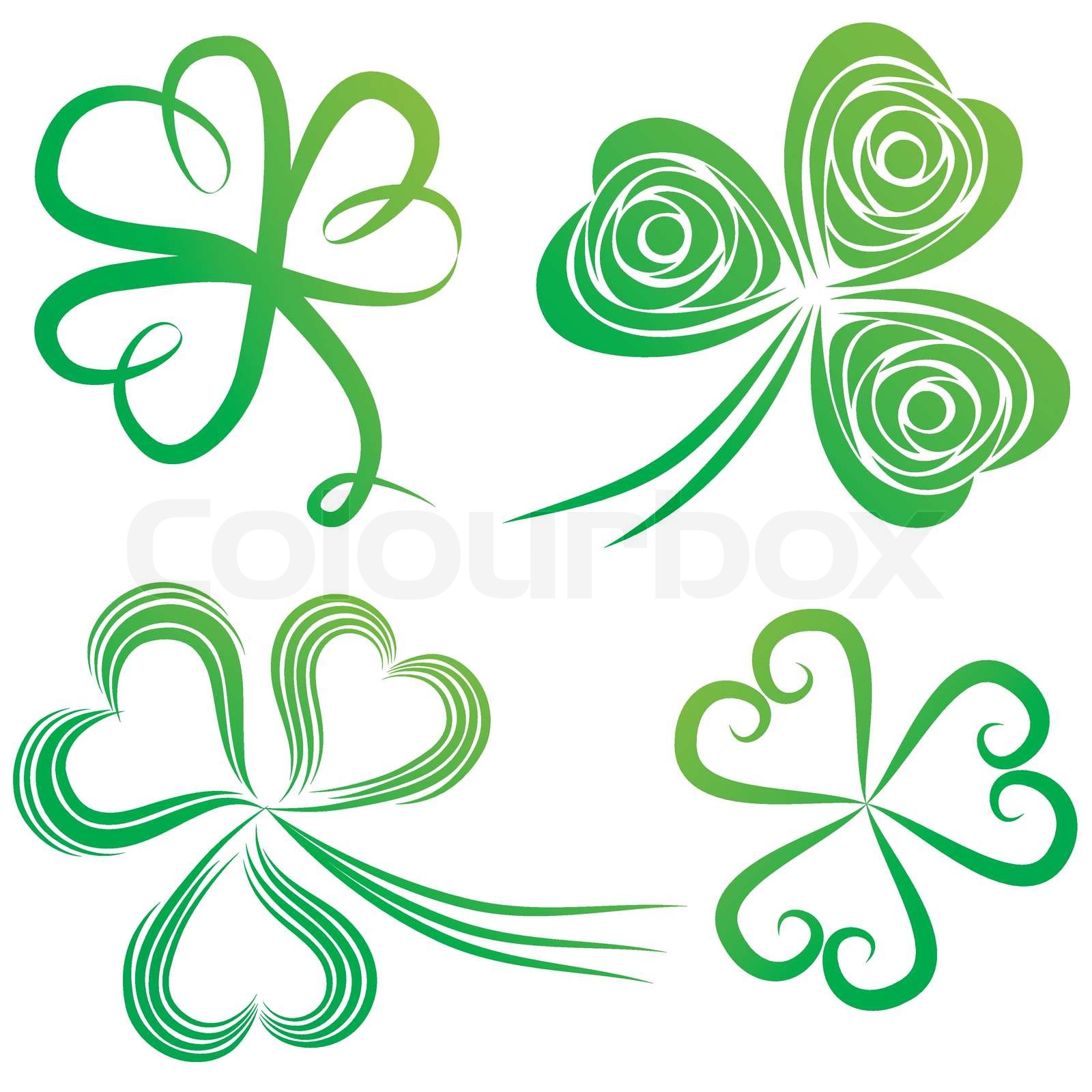 Gruppe von Klee vector | Stock-Vektor | Colourbox