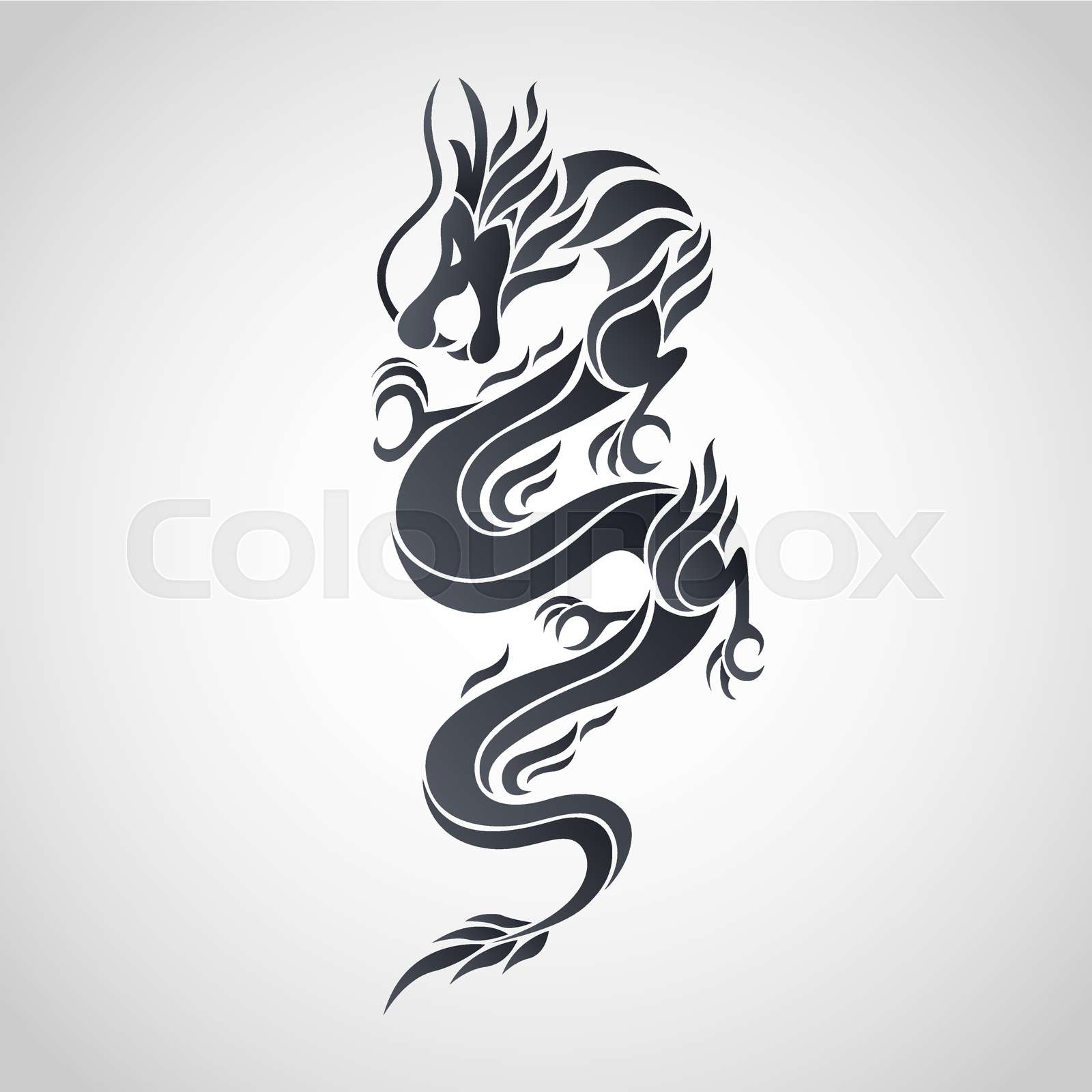 Dragon logo. Vector illustration. | Stock vector | Colourbox