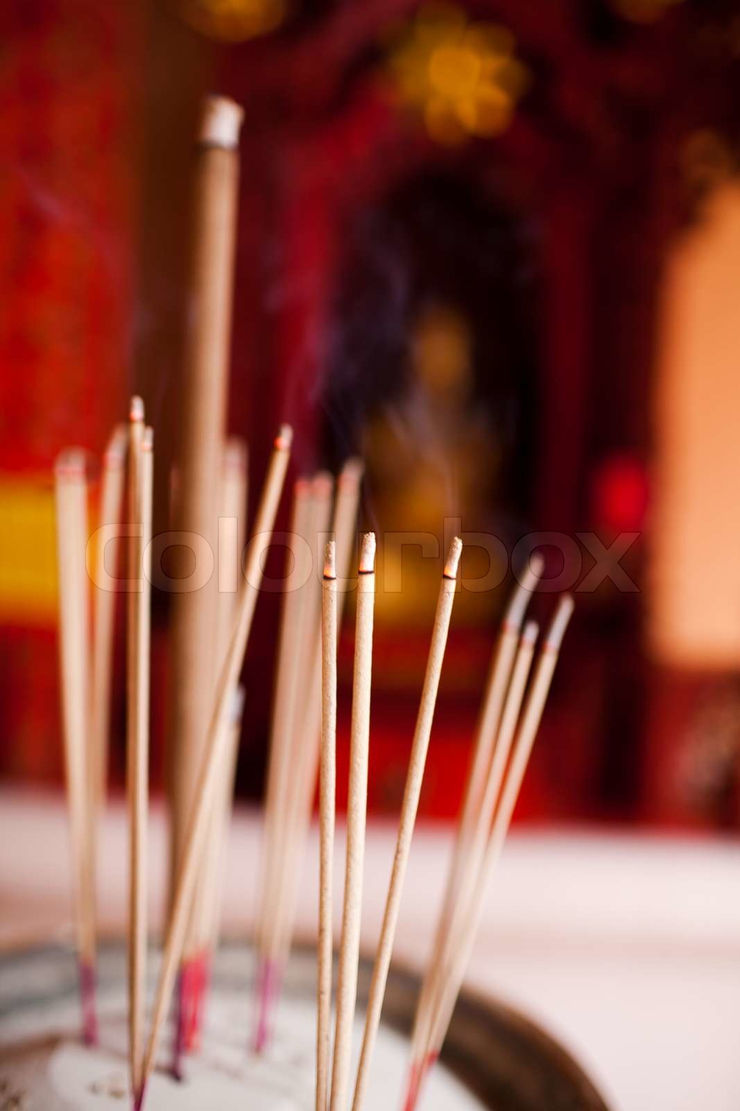 Incense sticks in chinese temple | Stock image | Colourbox