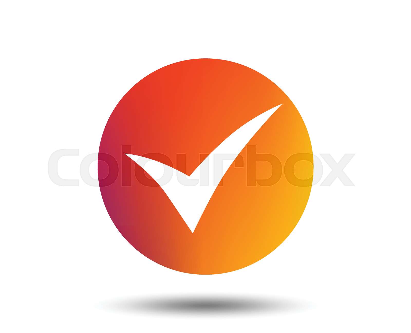 Check sign icon. Yes symbol. | Stock vector | Colourbox