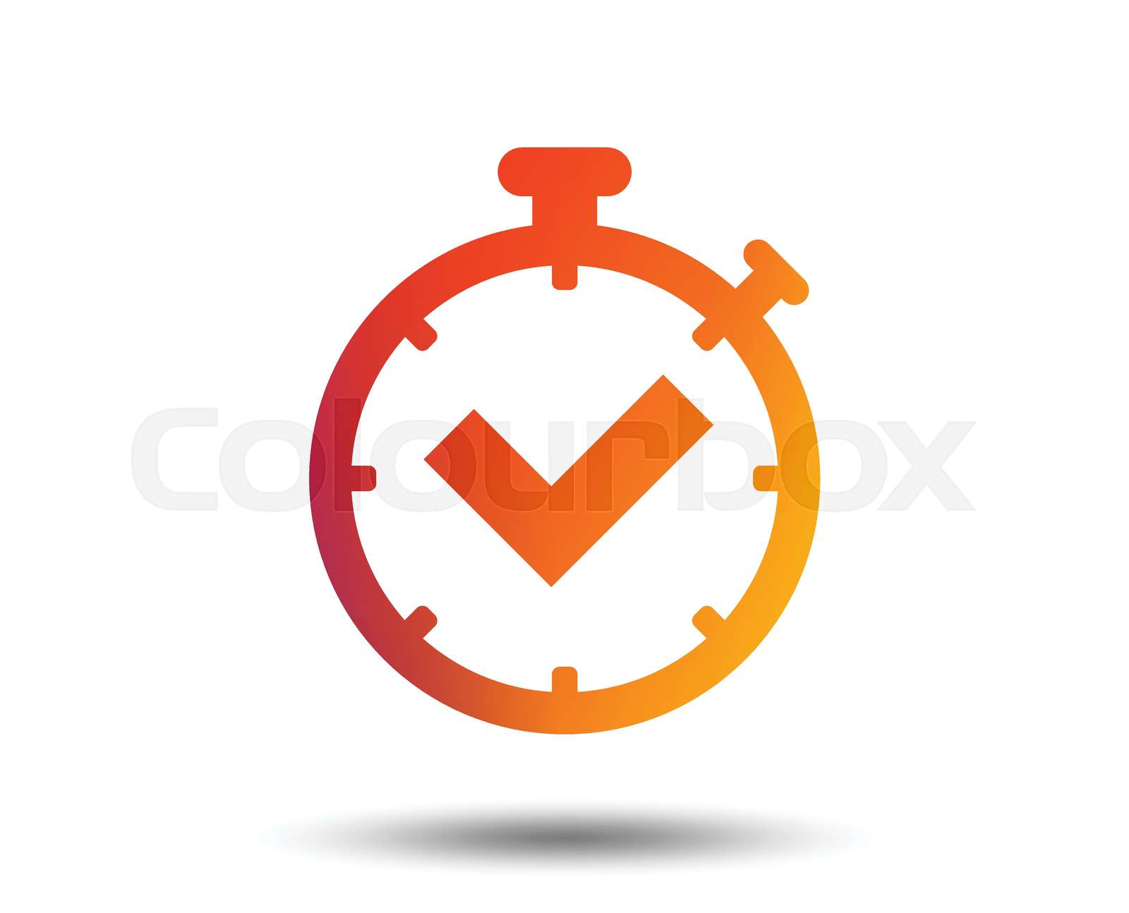 Timer sign icon. Check stopwatch symbol. | Stock vector | Colourbox