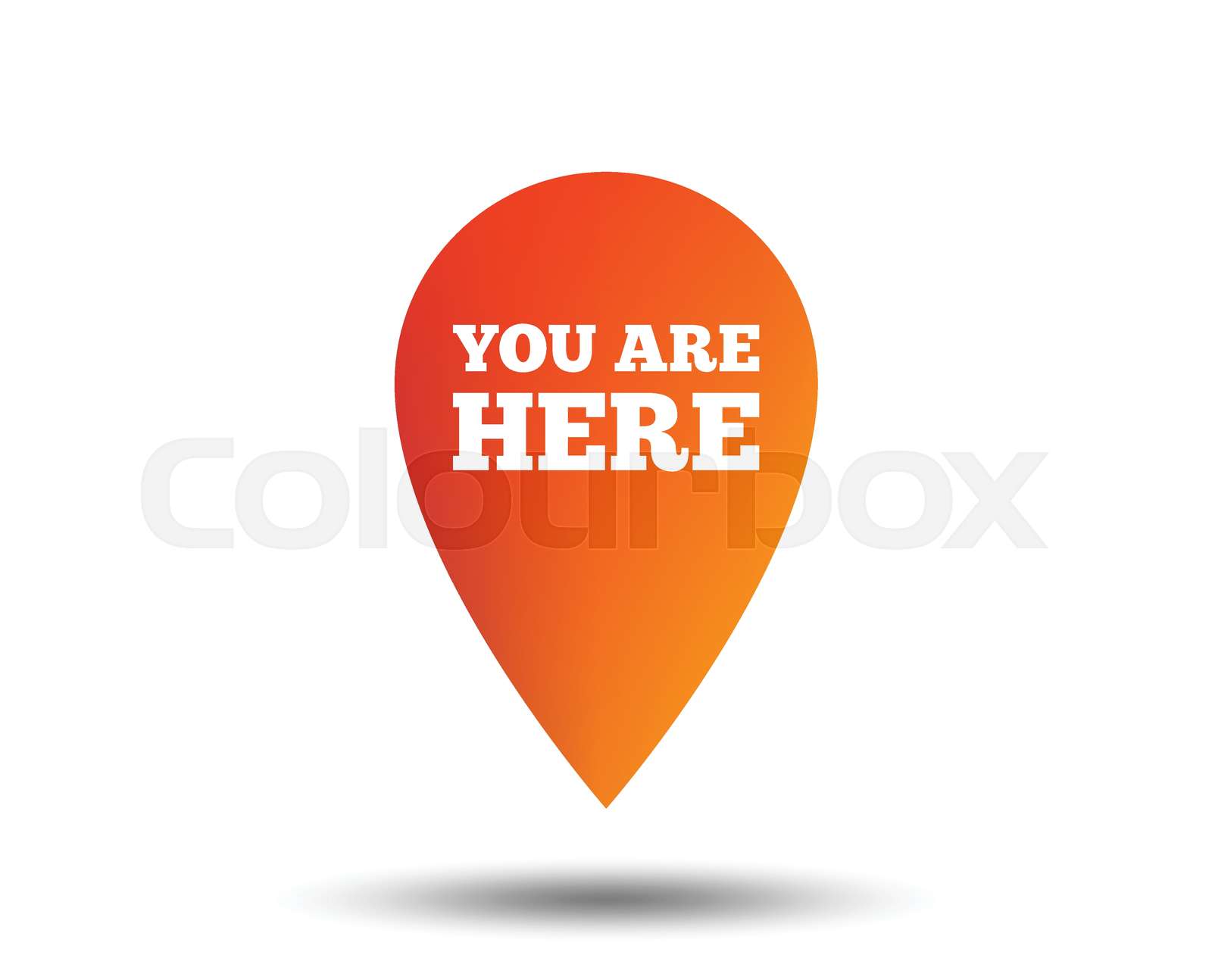 You are here sign icon. Info speech bubble. | Stock vector | Colourbox