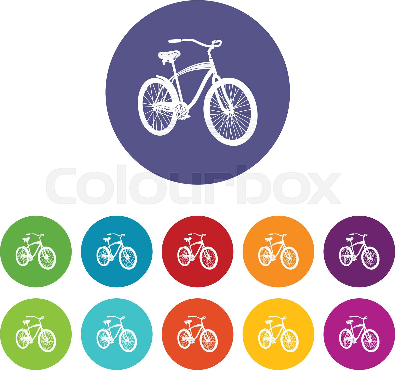 sæt, cykel, ikon | Stock vektor | Colourbox