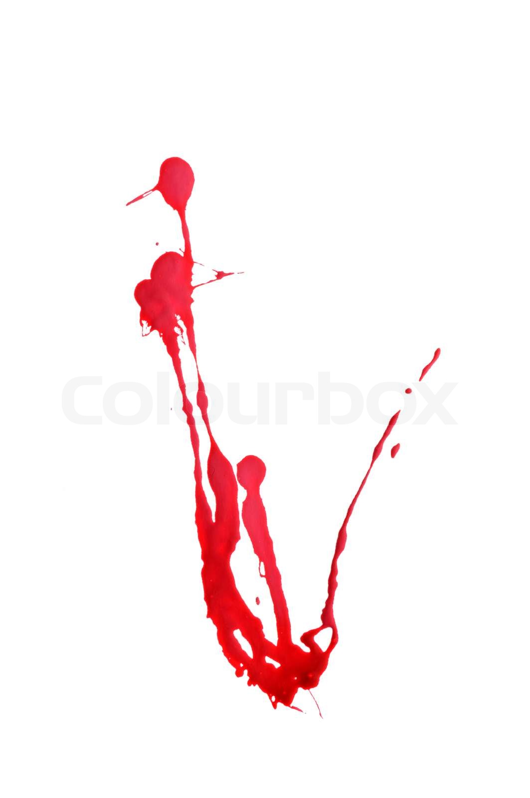 Red Paint Splat on White Background | Stock image | Colourbox