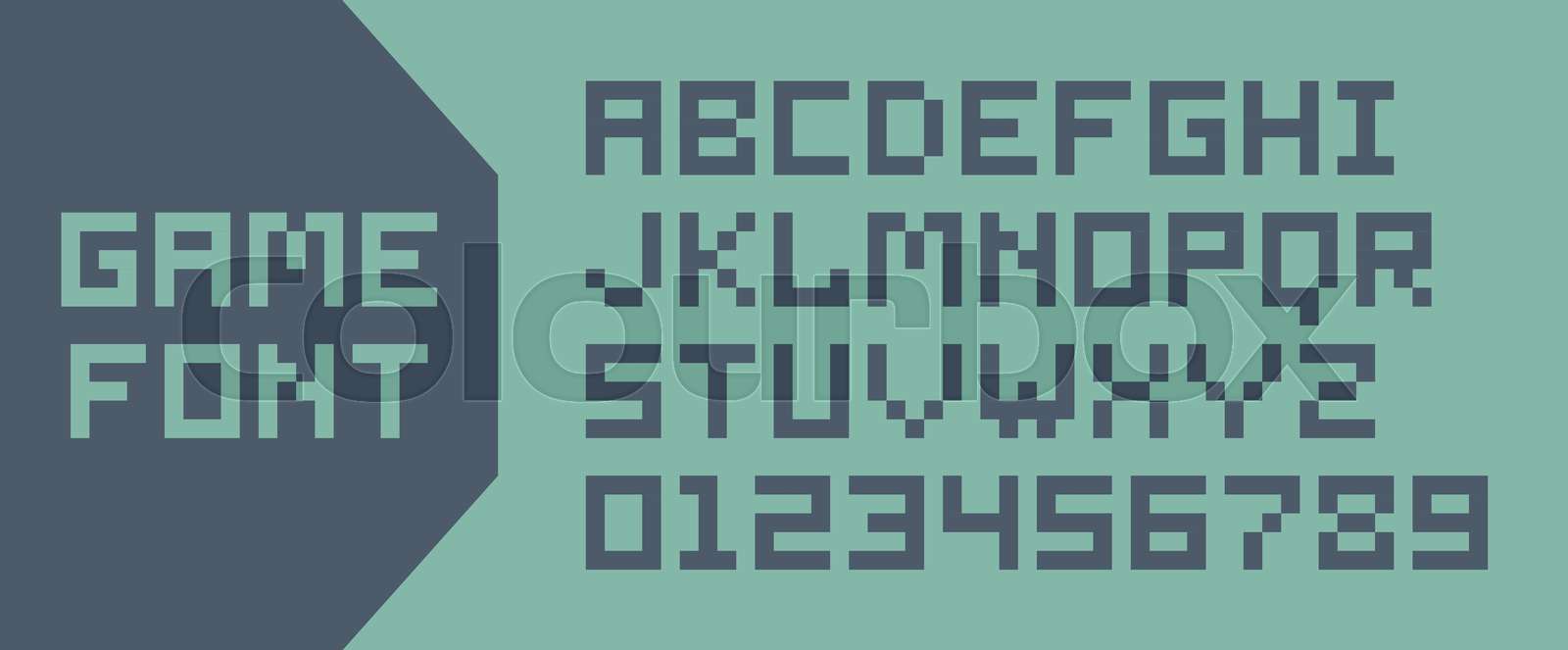Video game pixel font | Stock vector | Colourbox