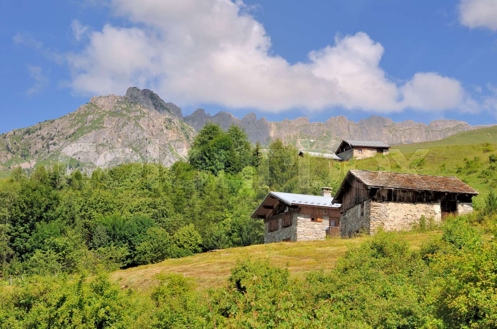rural village in mountain | Stock image | Colourbox