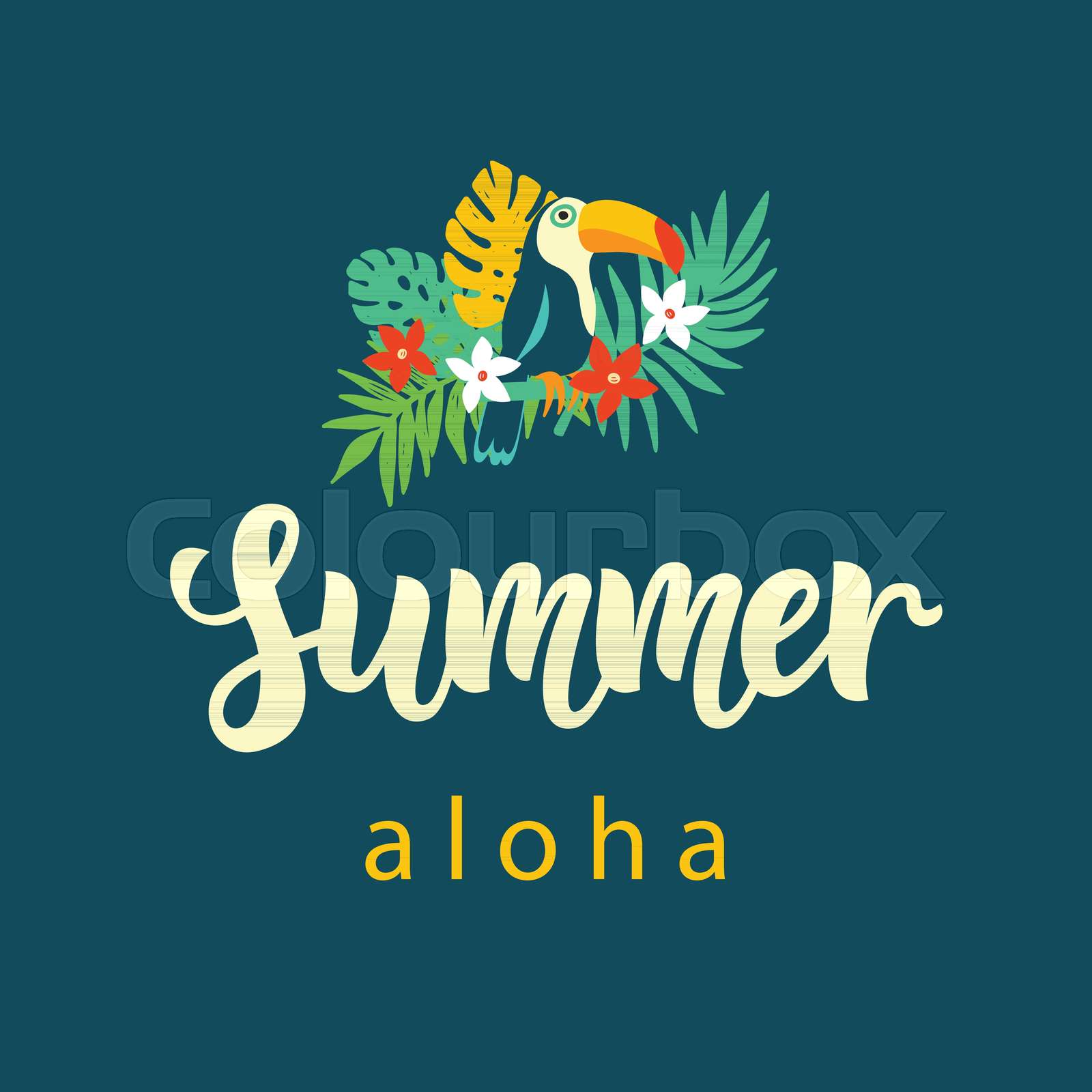 Aloha summer modern poster design | Stock vector | Colourbox