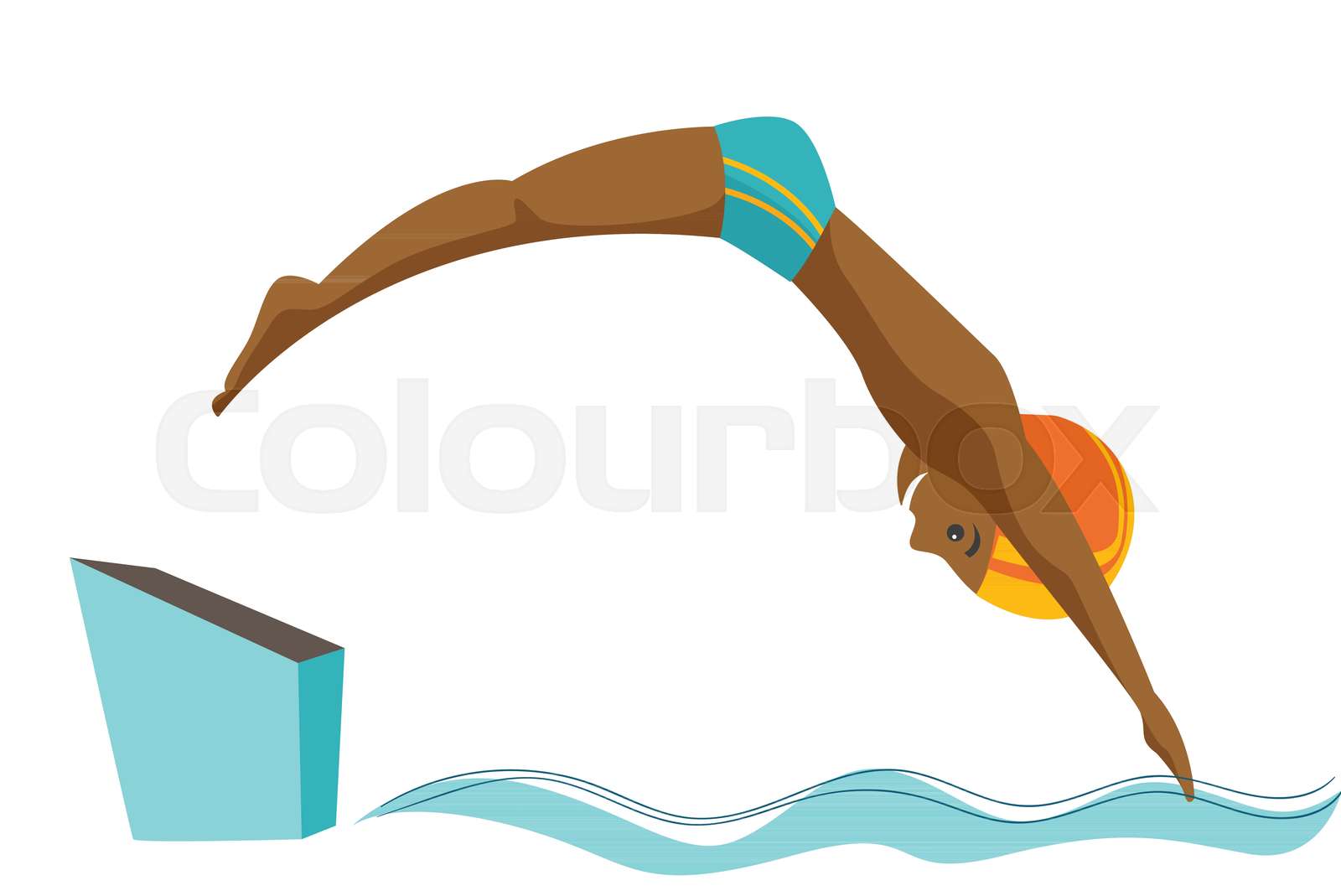Dive Into Pool Clipart