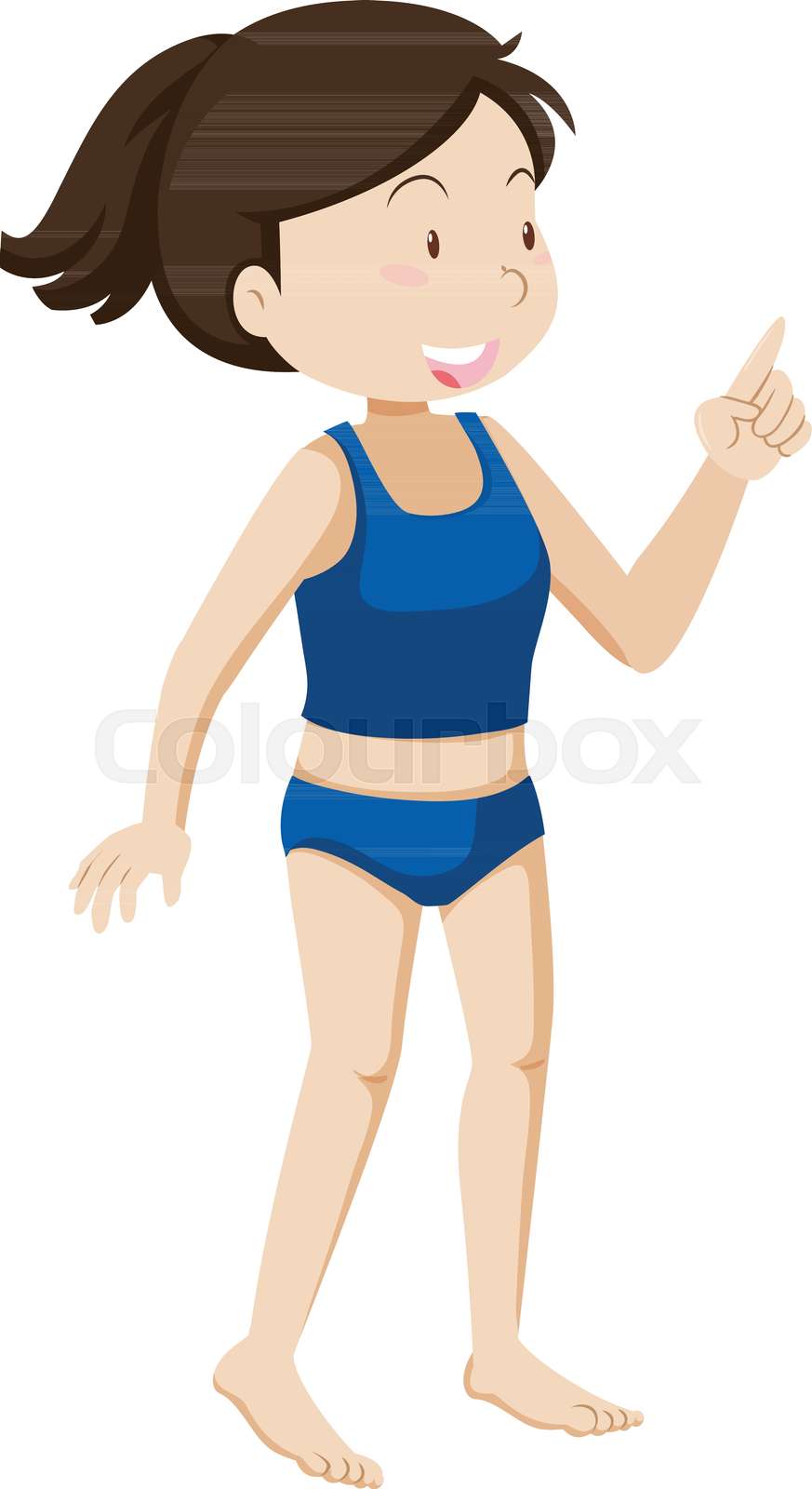 A Young Girl Wearing Bikini | Stock vector | Colourbox