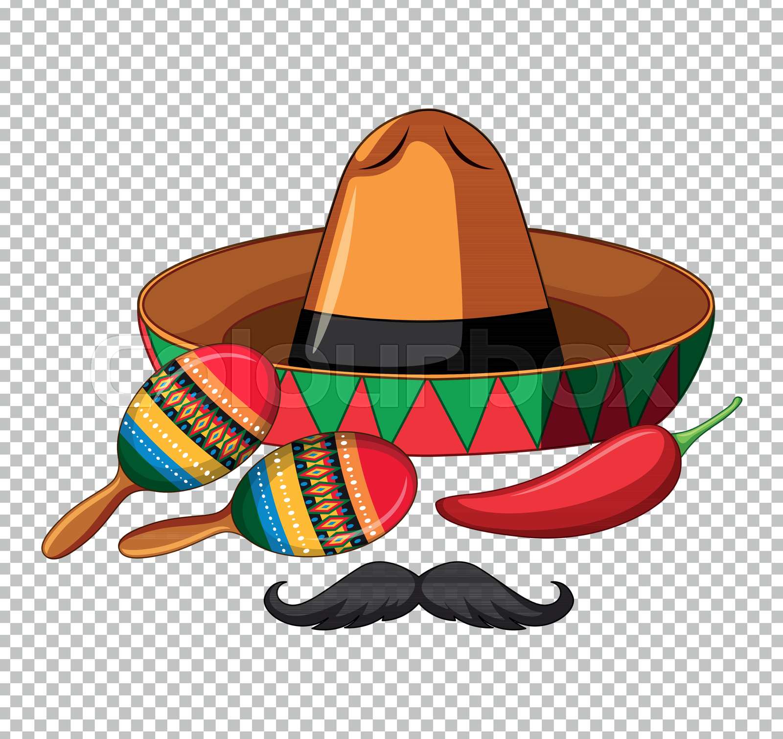 Mexican Element on Transparent Background | Stock vector | Colourbox