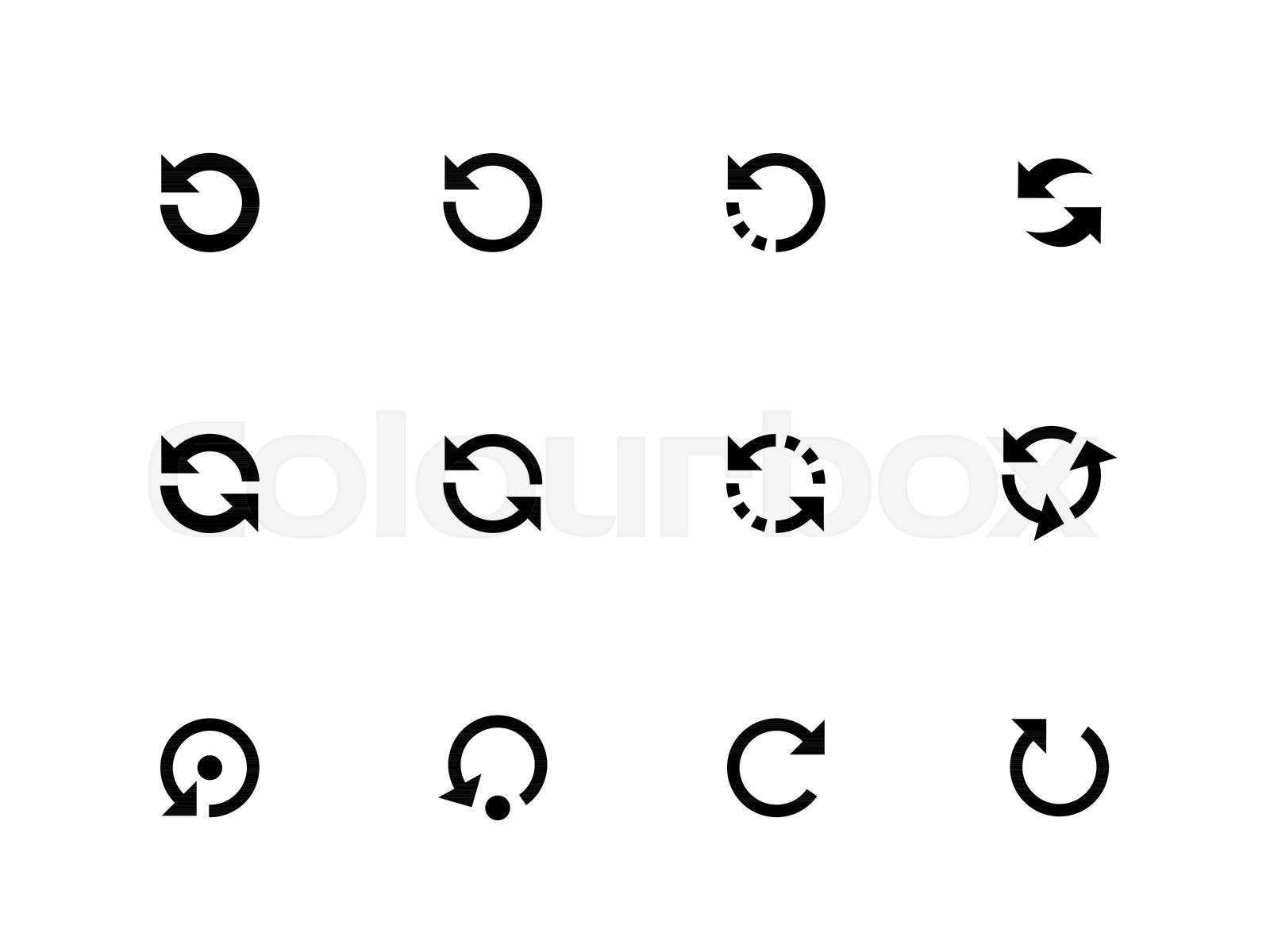 Refresh icon vector set | Stock vector | Colourbox