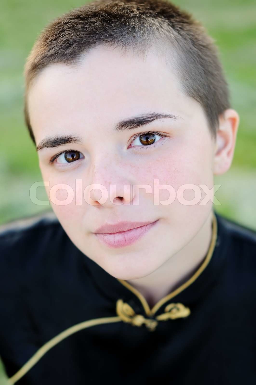 Portrait of bald young woman | Stock image | Colourbox