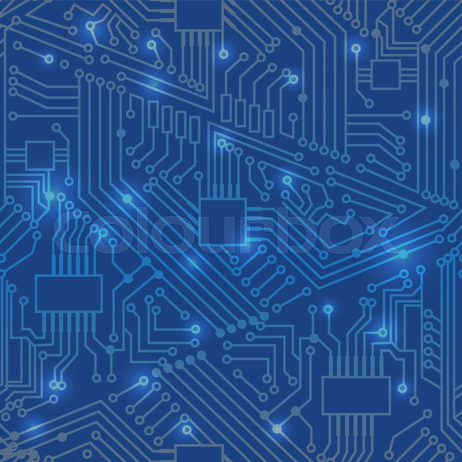 Seamless motherboard pattern | Stock vector | Colourbox