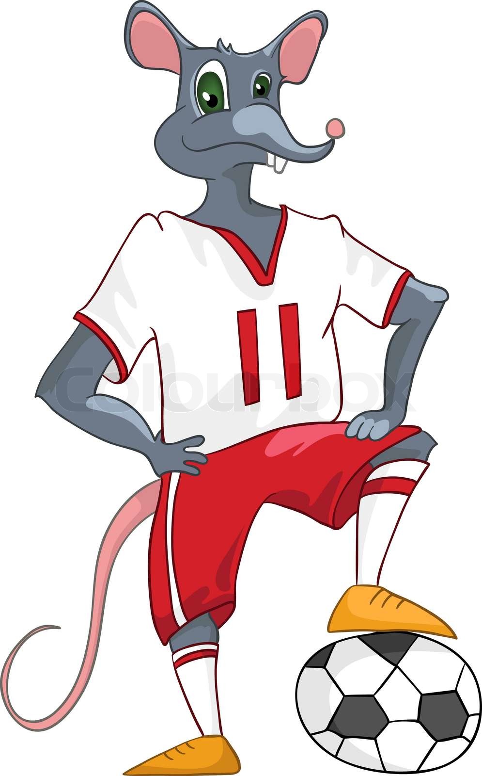 Cartoon Character Mouse Isolated on White Background | Stock vector ...