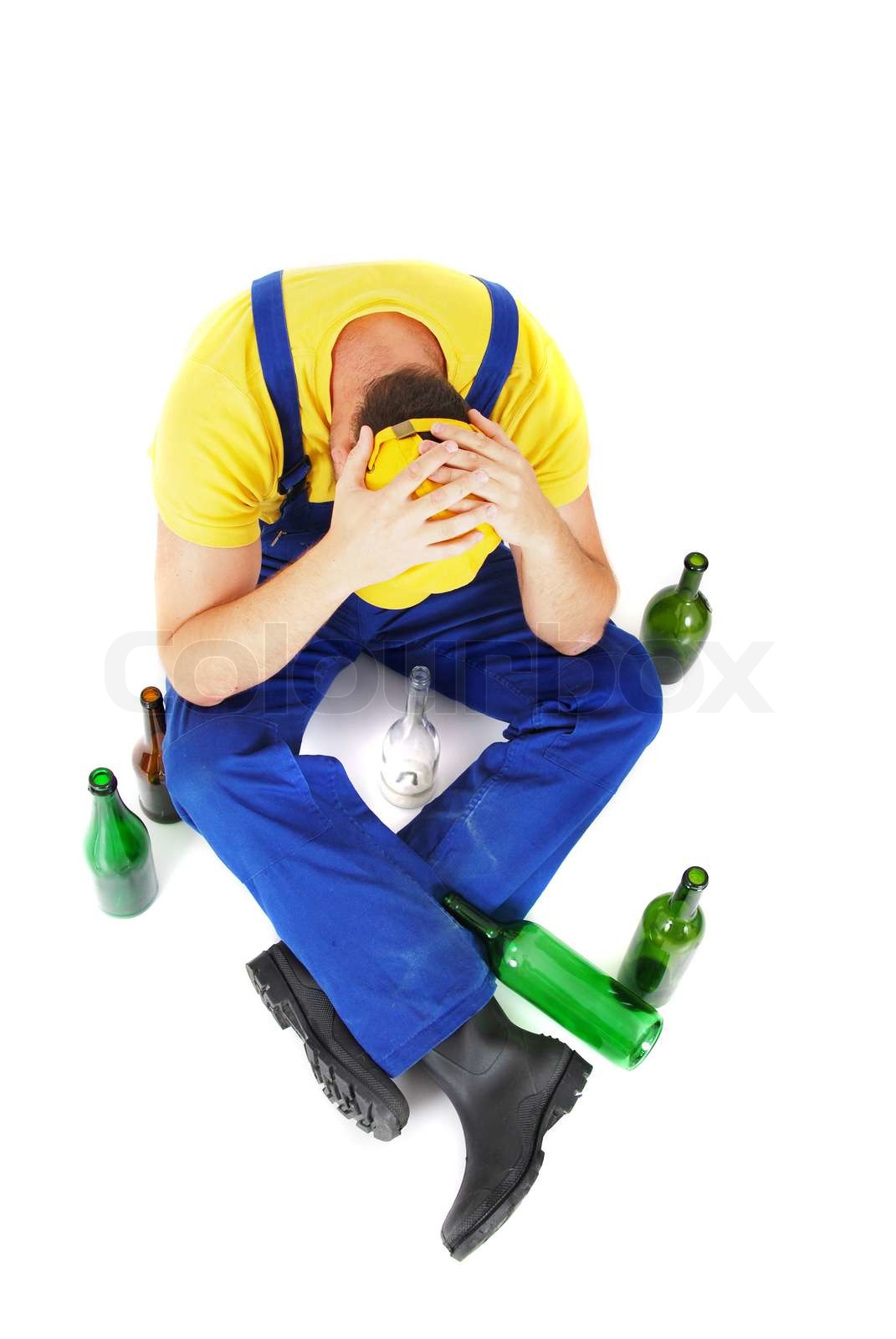 drunk worker in the work | Stock image | Colourbox