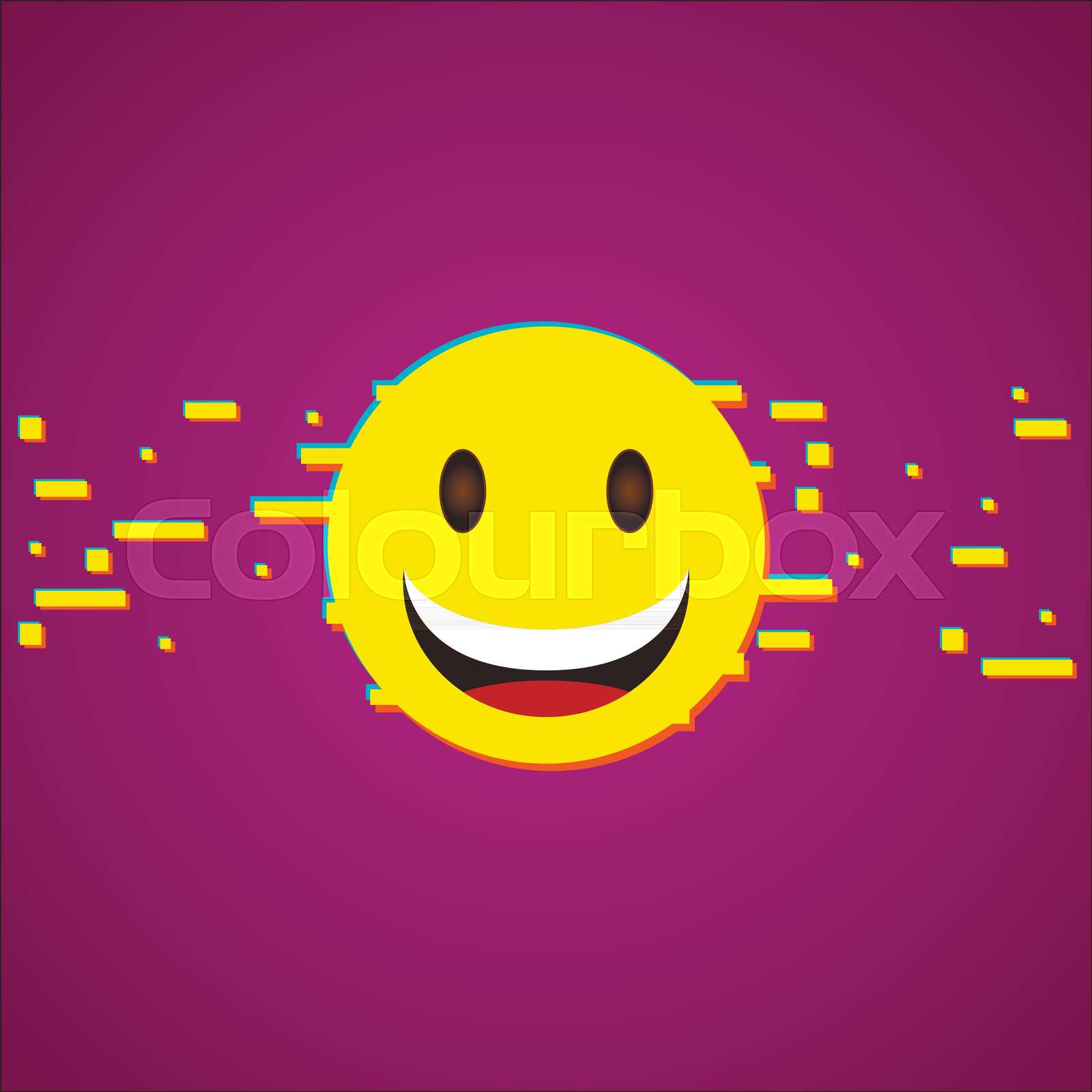 Emoji with glitch effect. | Stock vector | Colourbox