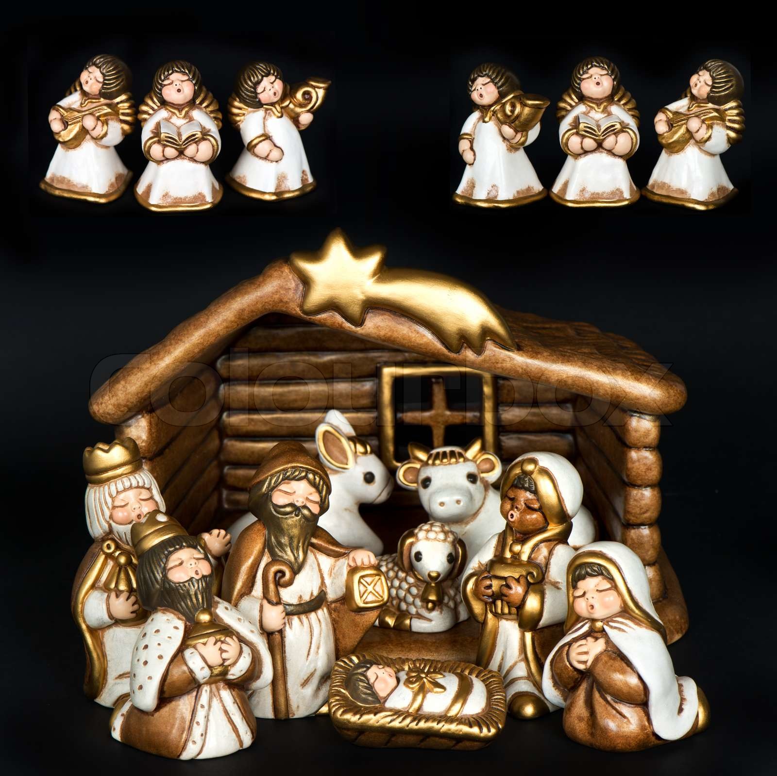 nativity scene, Jesus Christ, Mary and Josef | Stock image | Colourbox