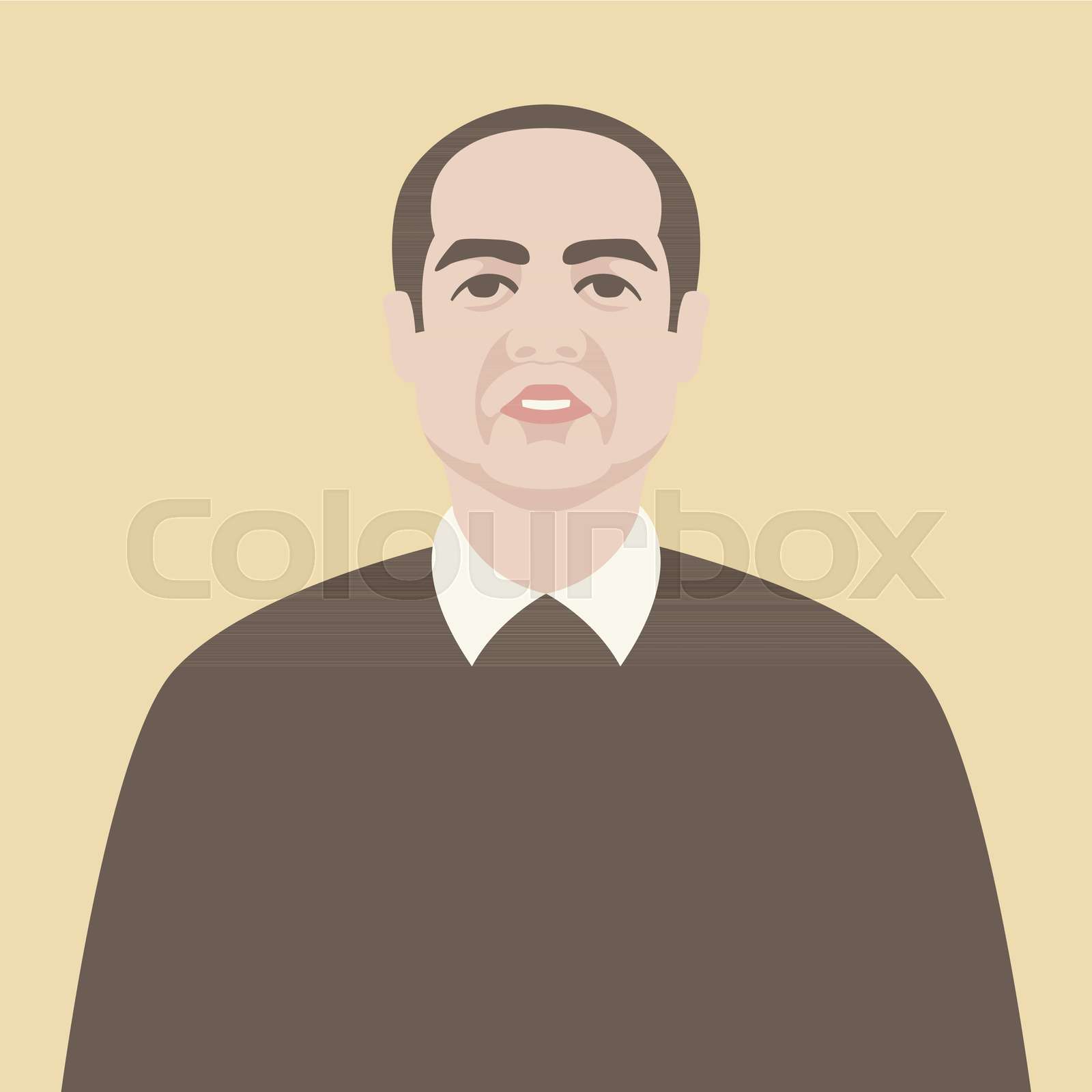 human head smiling face | Stock vector | Colourbox