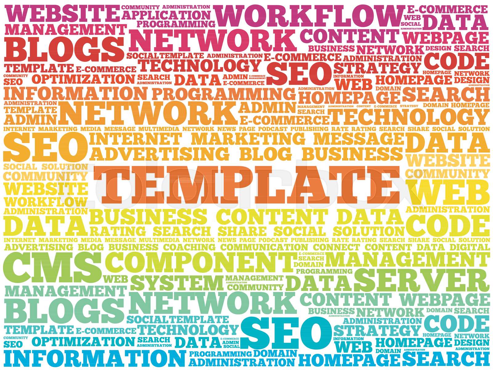 TEMPLATE word cloud collage | Stock vector | Colourbox