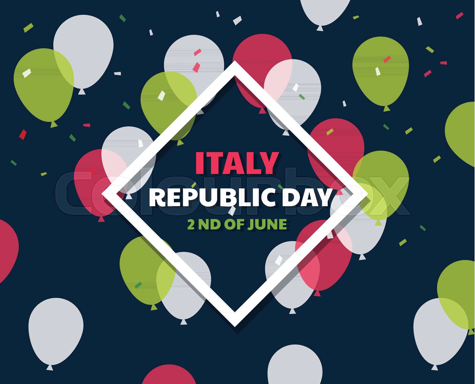 Italian independence day celebration. Second of June. Italian Republic ...