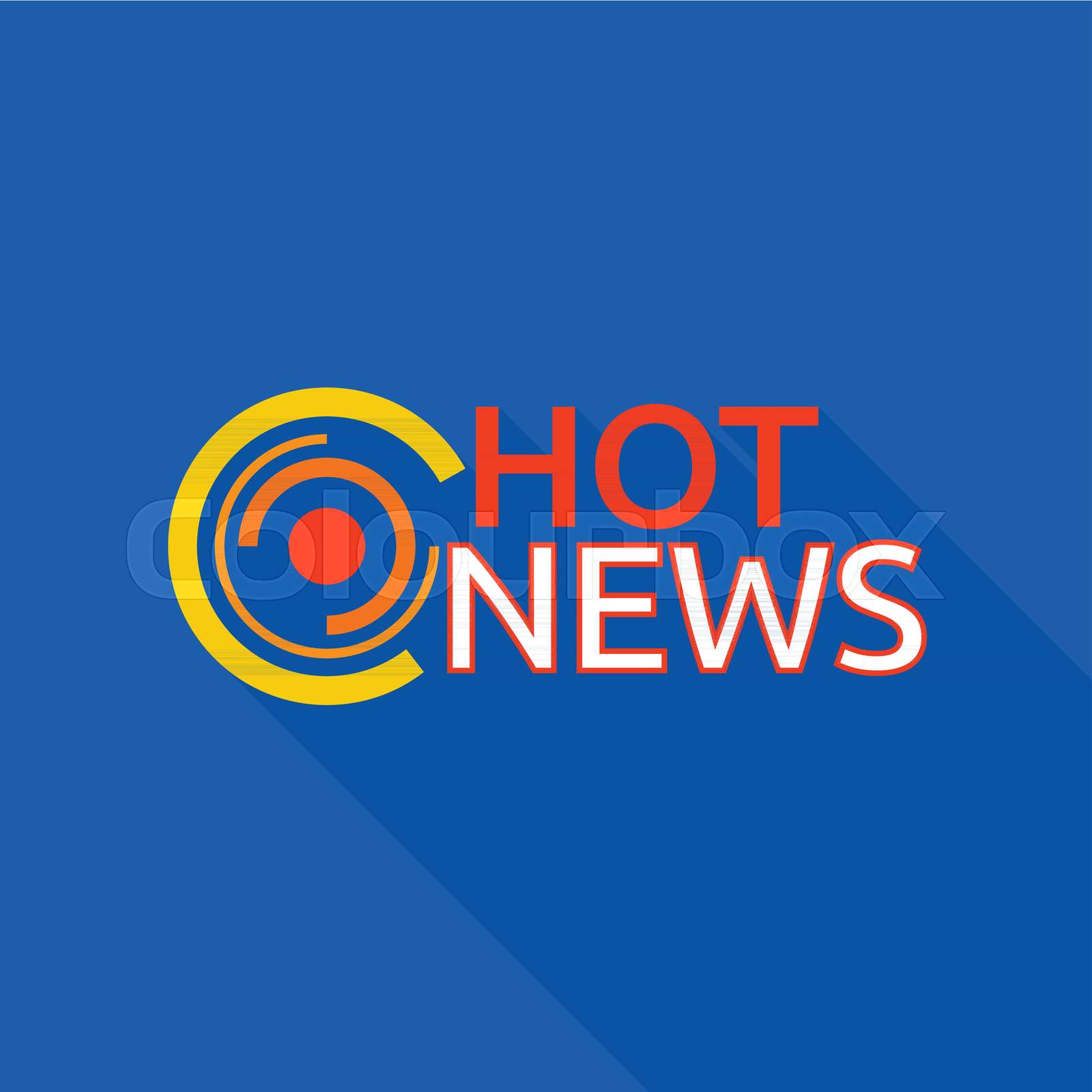 New hot news logo, flat style | Stock vector | Colourbox