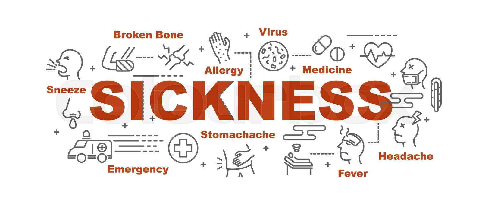 sickness vector banner | Stock vector | Colourbox