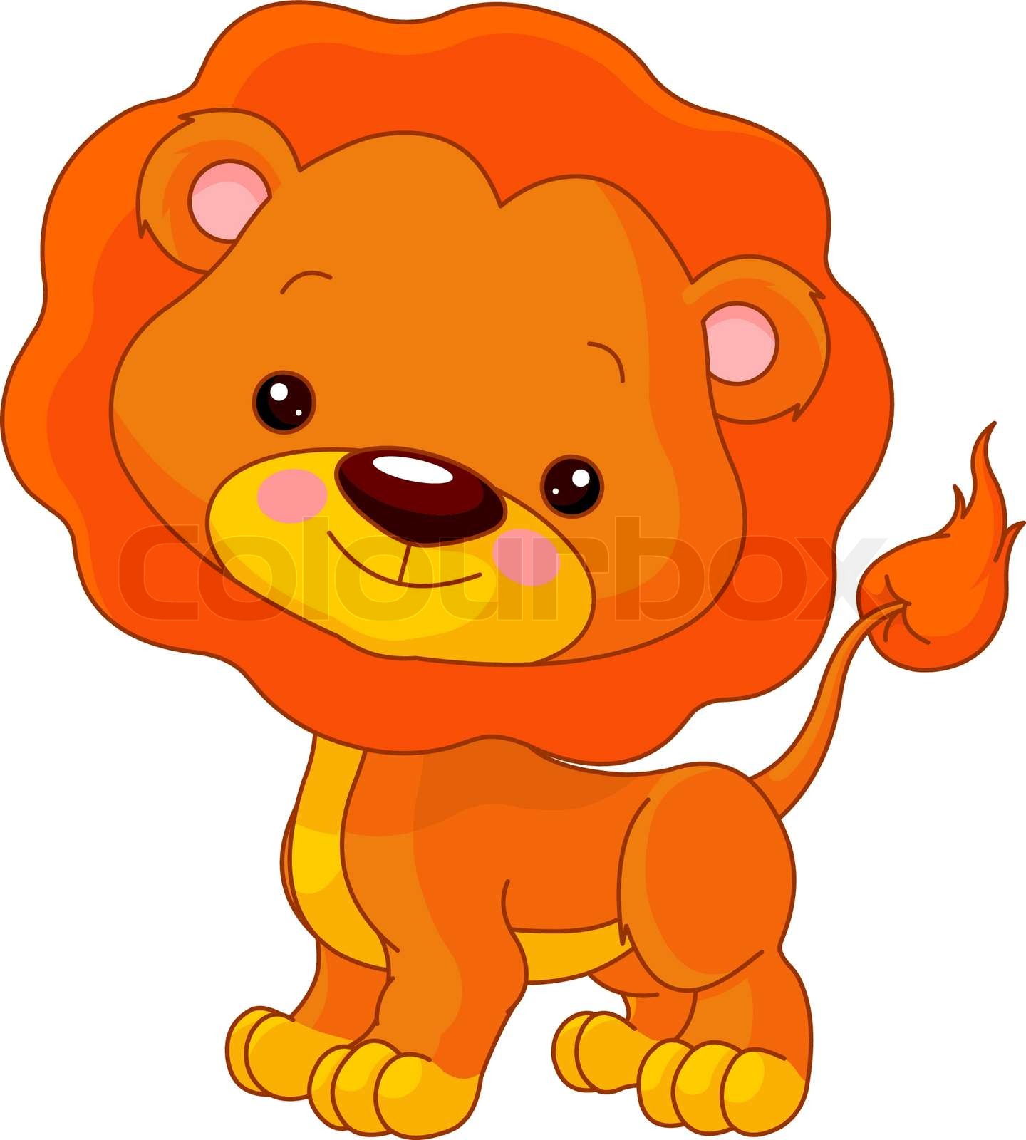 Illustration von niedlichen Löwen | Stock-Vektor | Colourbox