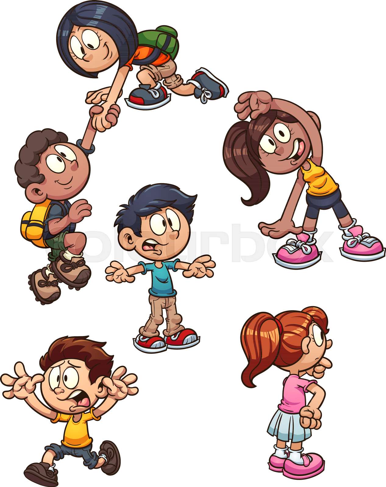 Cartoon kids actions | Stock vector | Colourbox