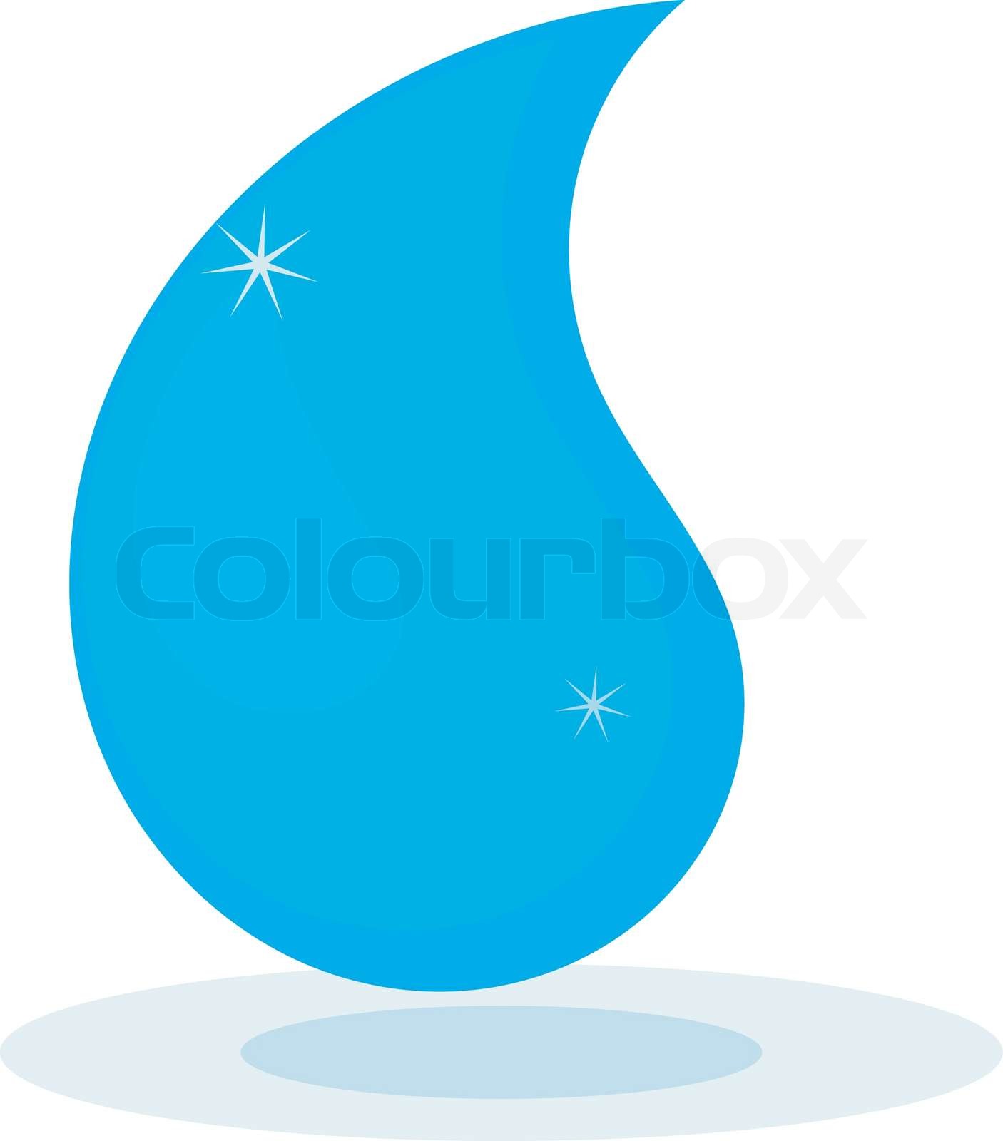 Vector illustration of cartoon water drop | Stock vector | Colourbox