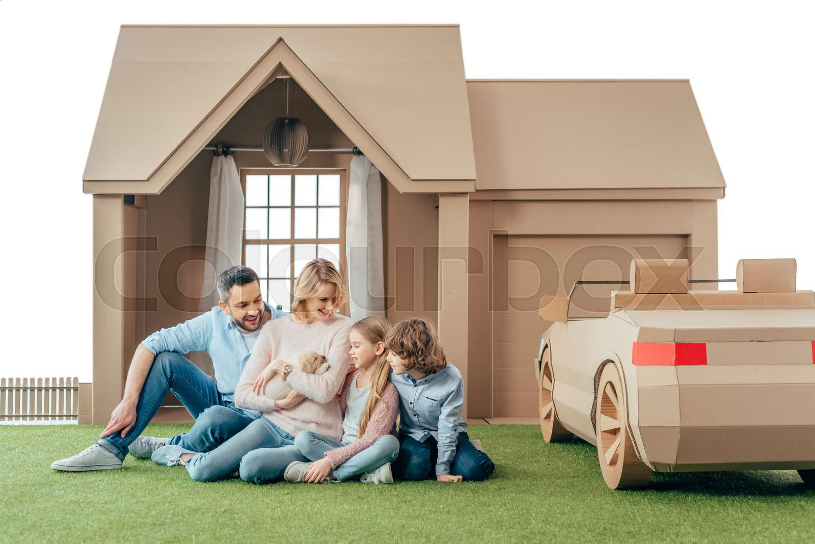 familie, haus, auto | Stock Bild | Colourbox