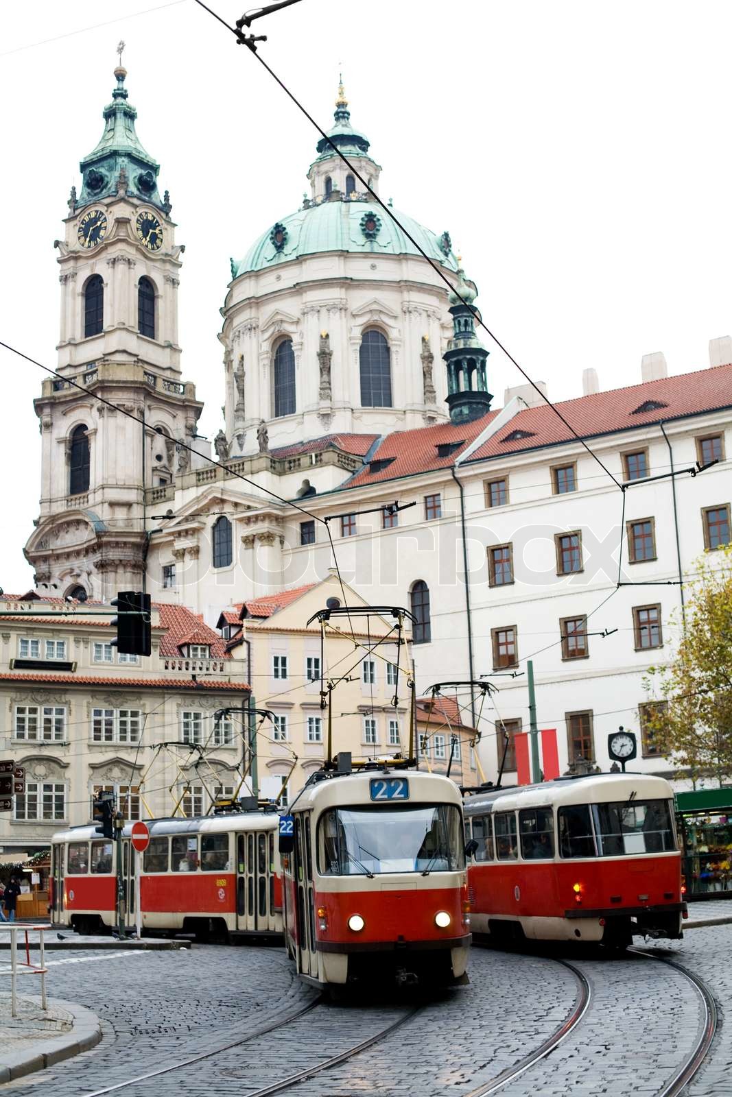 An image of a trolley-bus in Prague | Stock image | Colourbox