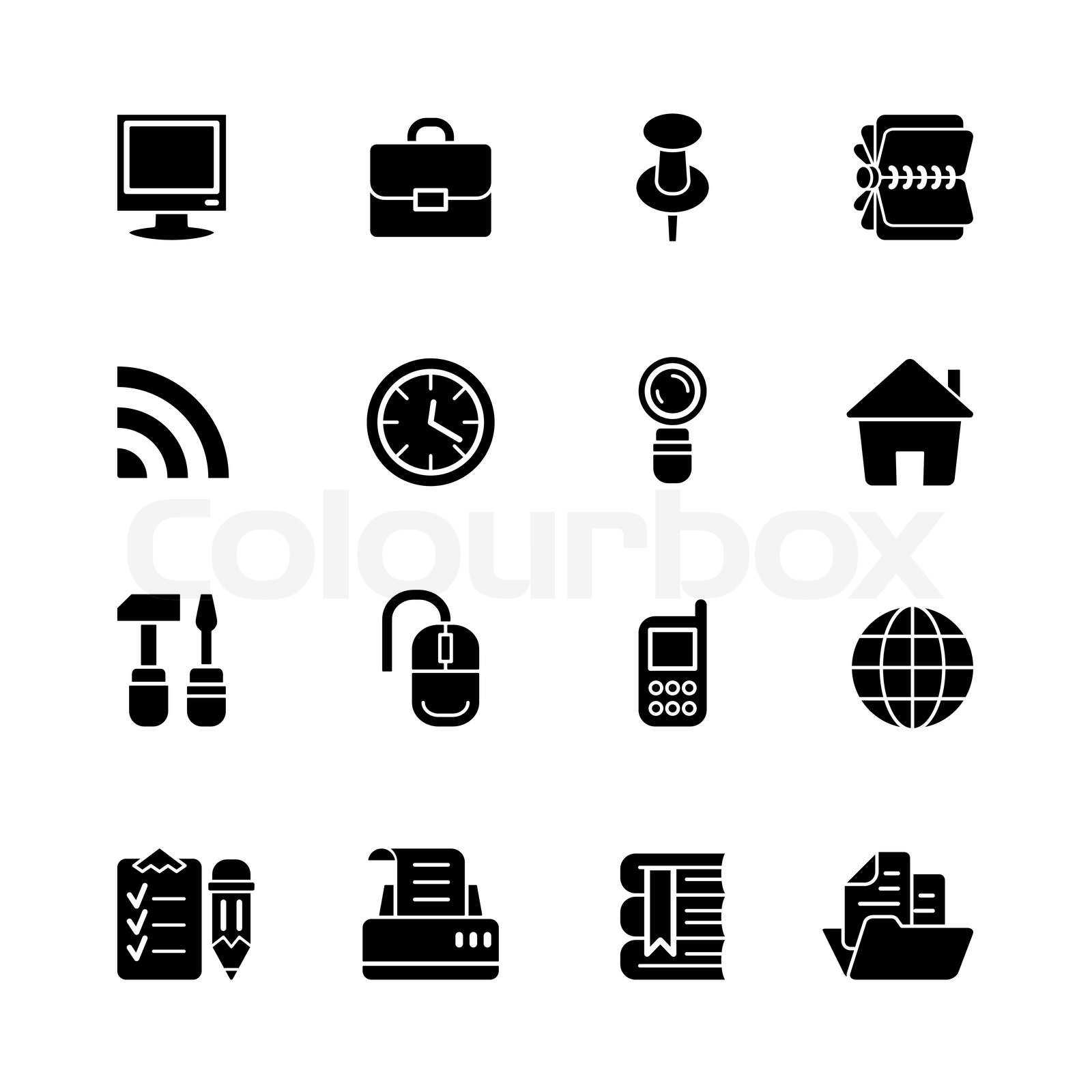 computer icon set | Stock vector | Colourbox