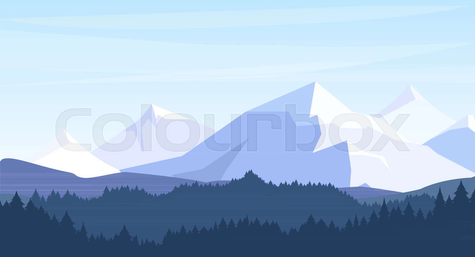 diseño, cerro, horizontal | Vector de archivo | Colourbox