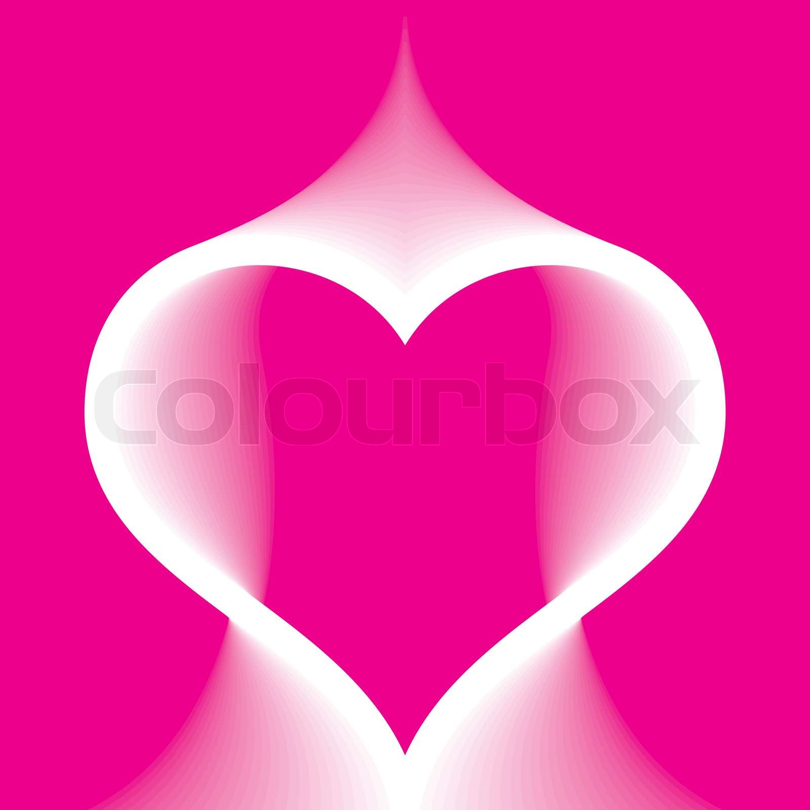 rosa Herz Vektor-Illustration | Stock-Vektor | Colourbox