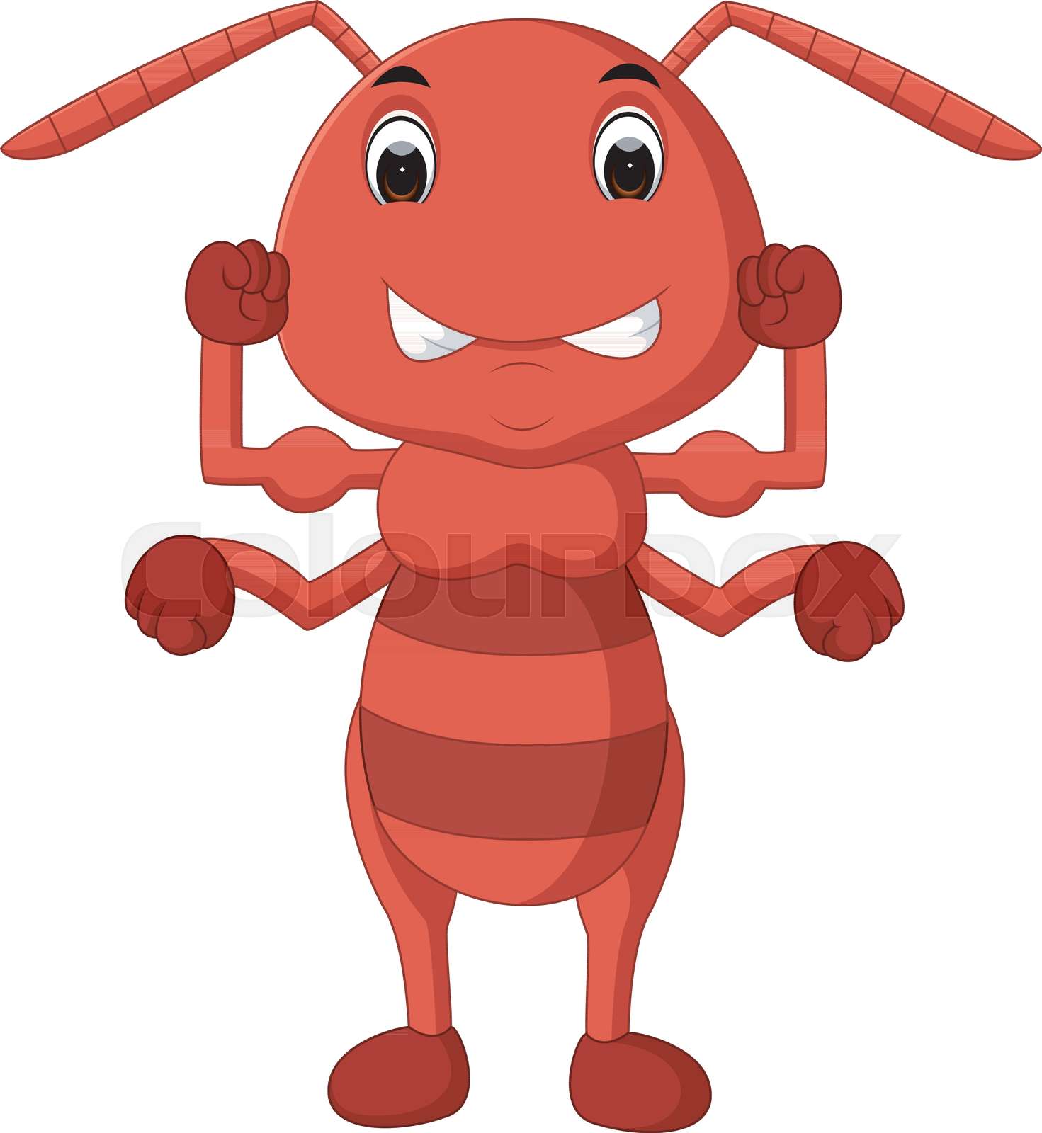 cartoon ant strong | Stock vector | Colourbox