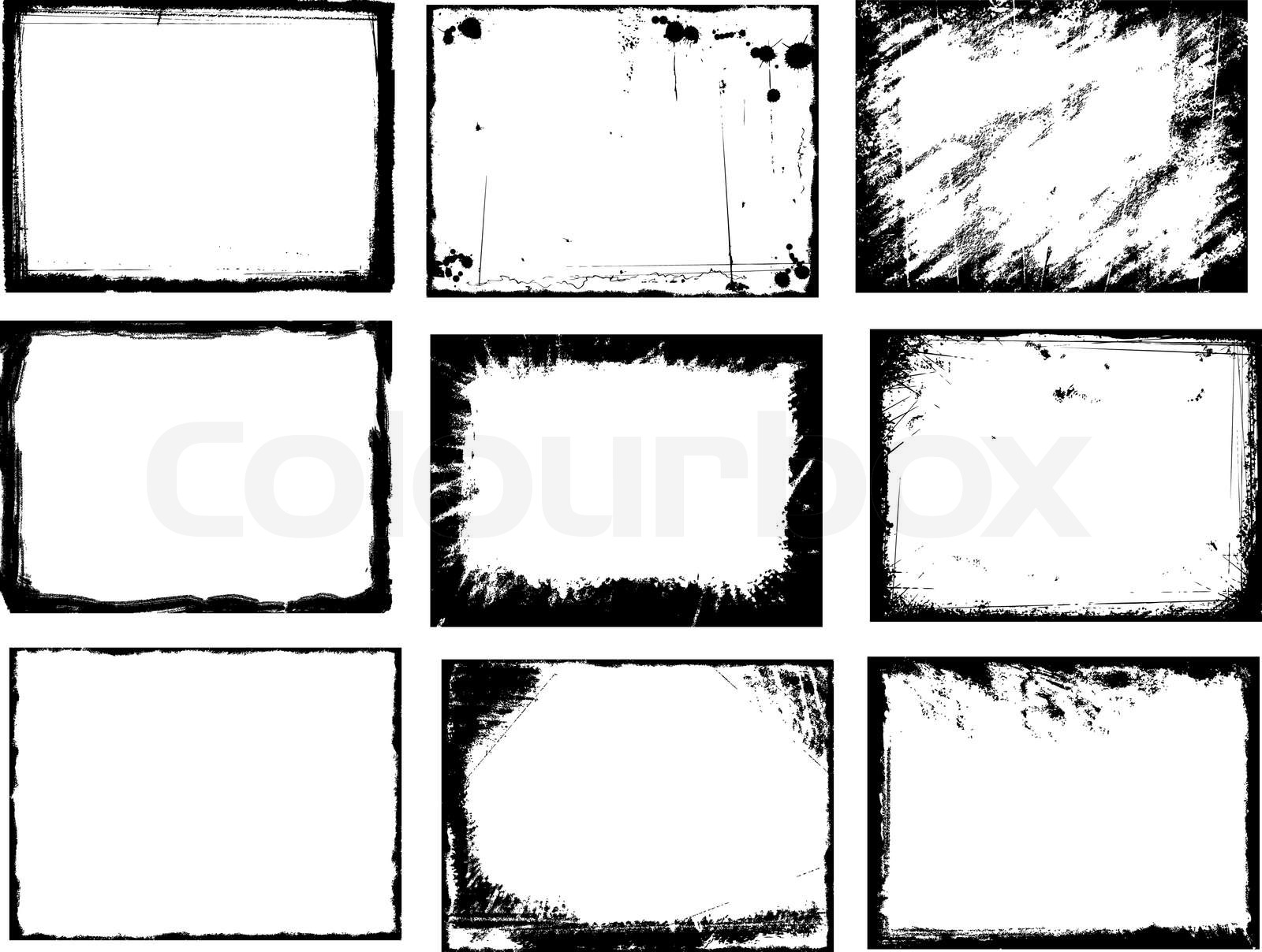 Grunge frames and texture | Stock vector | Colourbox