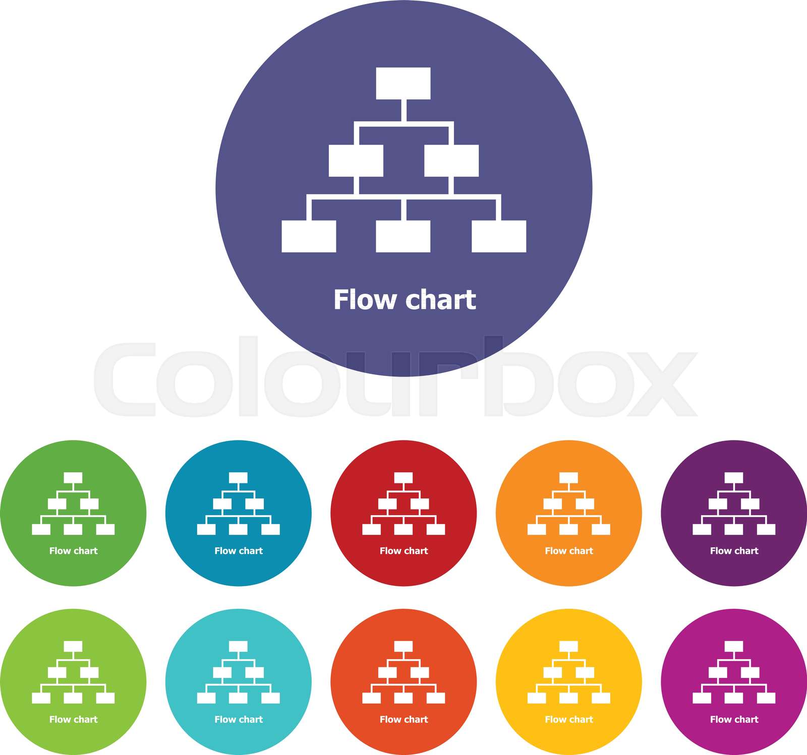 set, ablauf, chart | Stock-Vektor | Colourbox